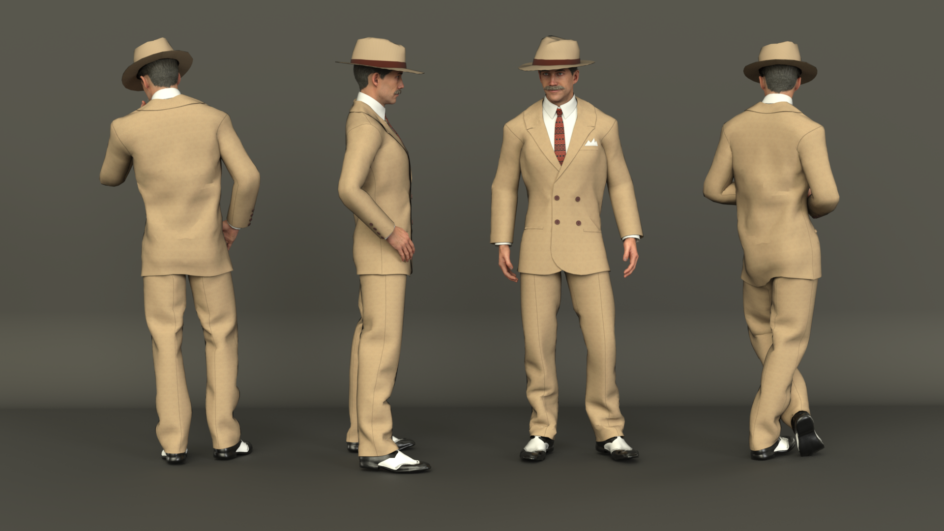 Kevin 1940 Suit - Character Creator/Outfit - Reallusion Content Store