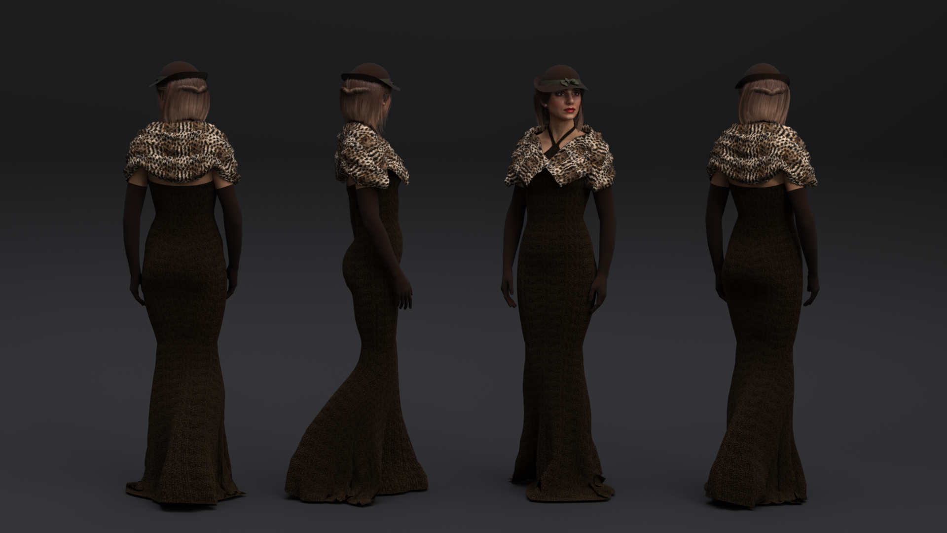 Camila 1940 Glamour Gown - Character Creator/Outfit - Reallusion ...