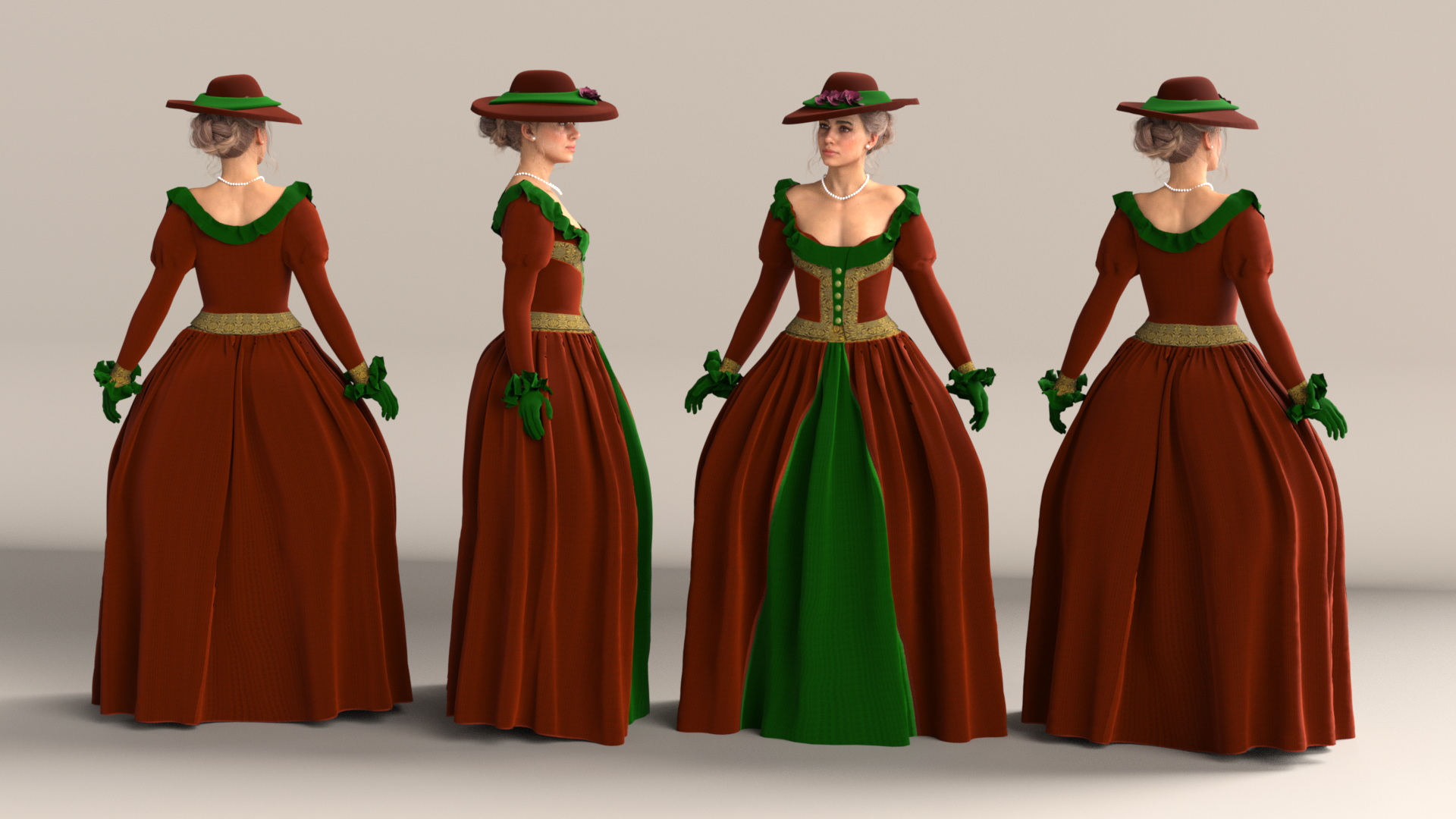 Camila Victorian Dress 1 - Character Creator/Outfit - Reallusion ...