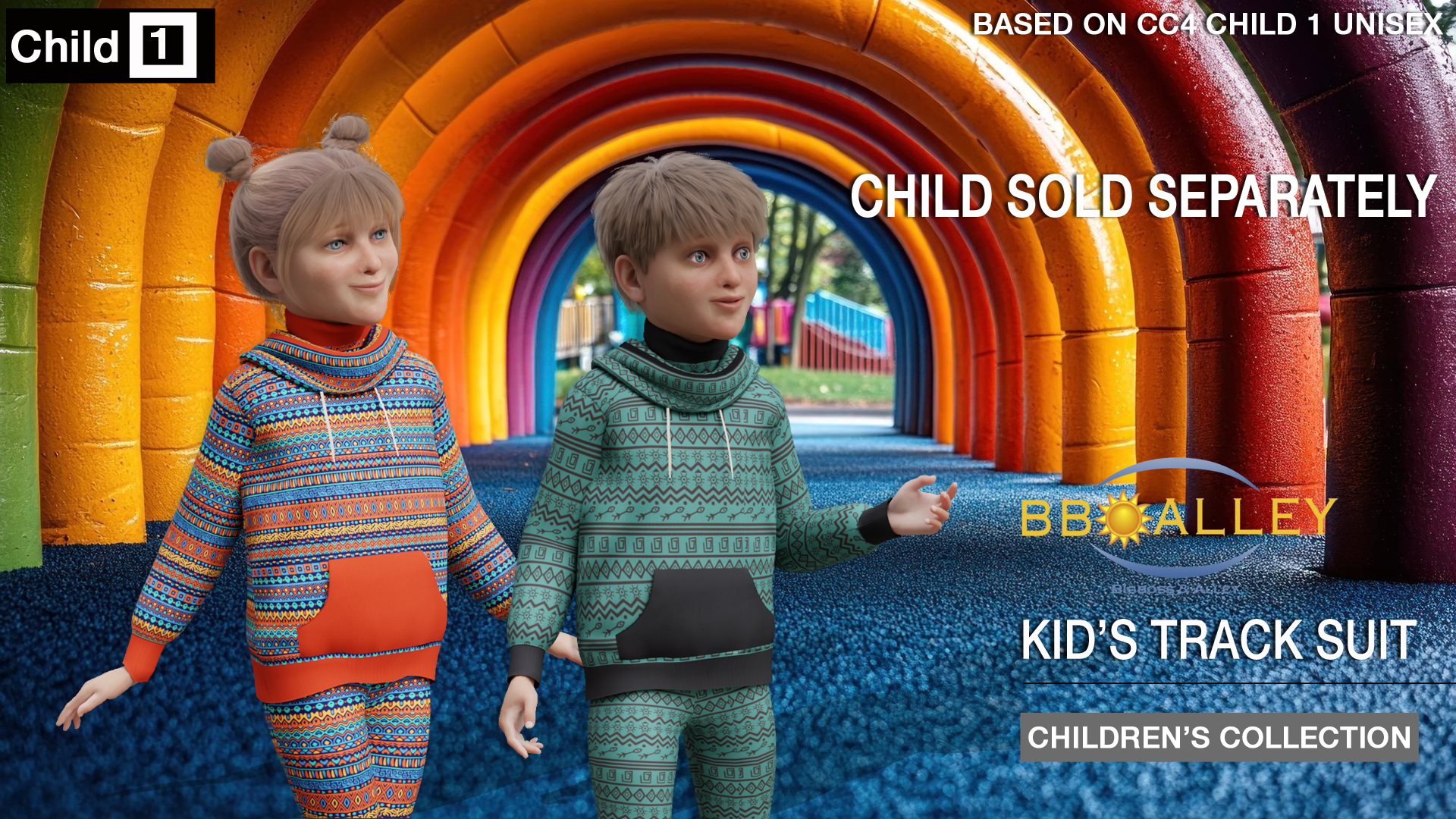 Kids Track Suit Only - Character Creator/Outfit - Reallusion Content Store