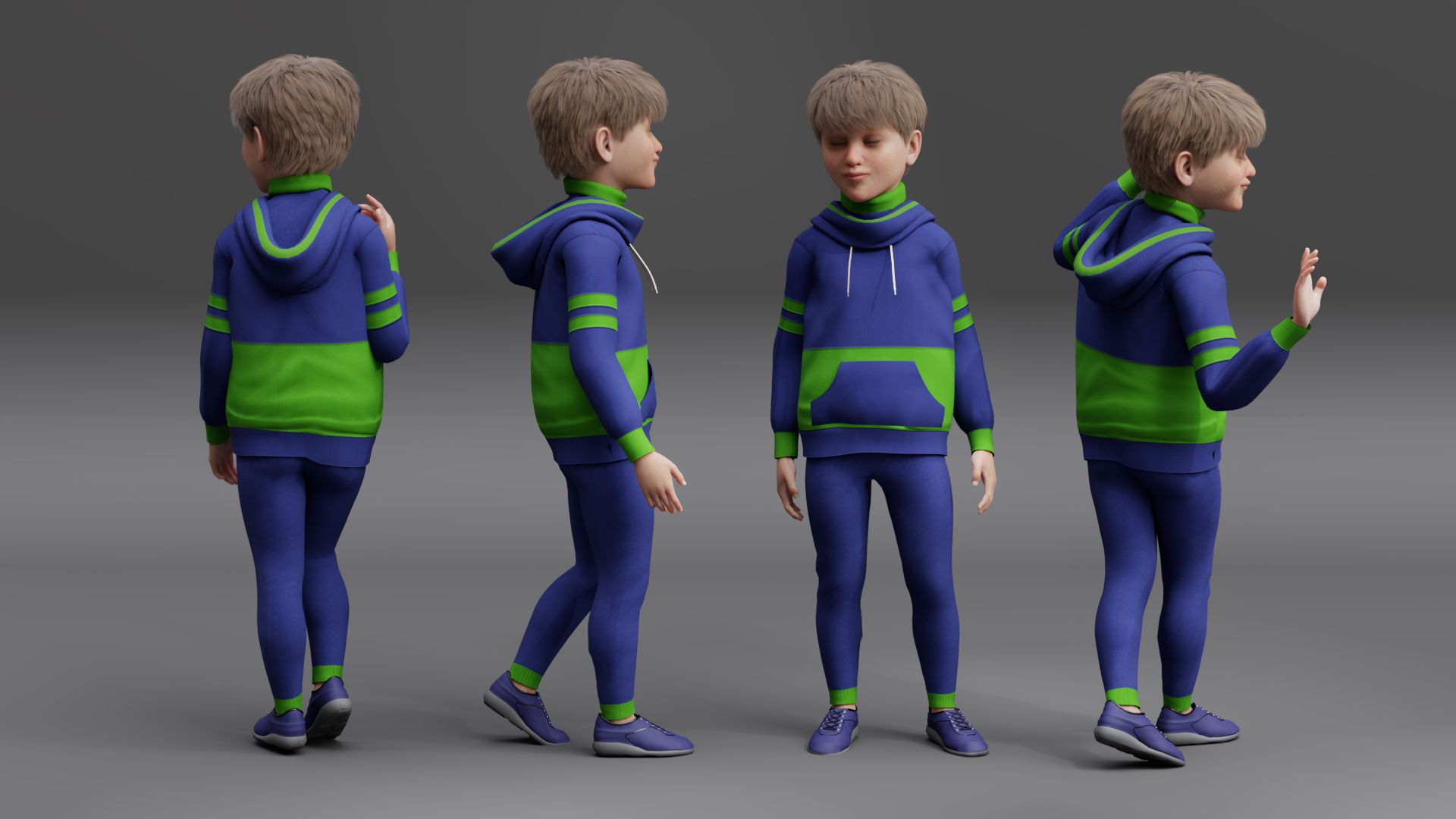 Kids Track Suit Only - Character Creator/Outfit - Reallusion Content Store