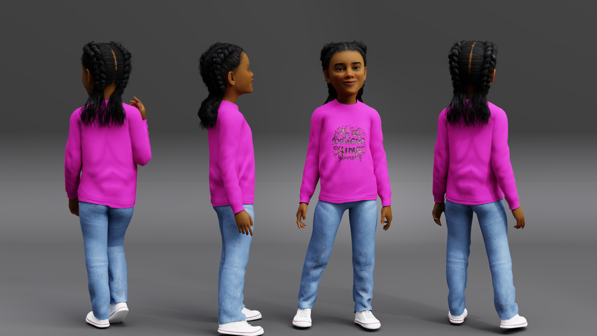 Kids LS Shirt & Jean - Character Creator/Outfit - Reallusion Content Store