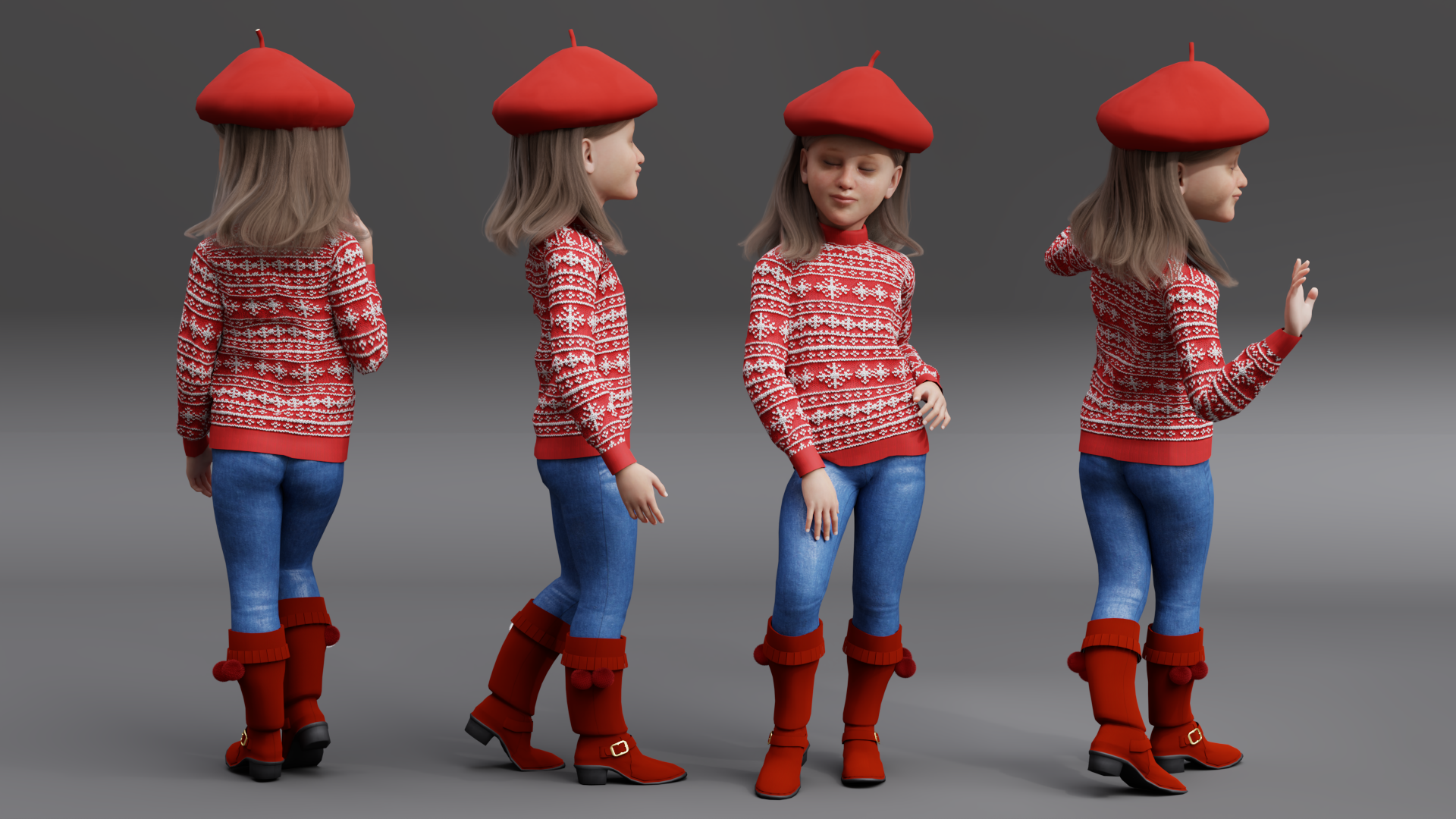 Kids Turtleneck & Jean - Character Creator/Outfit - Reallusion Content ...