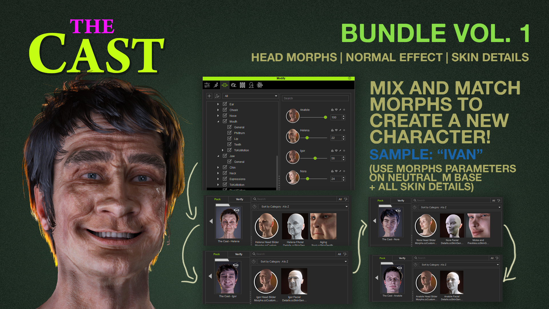 The Cast Bundle Vol.1 - Character Creator/Morph - Reallusion Content Store