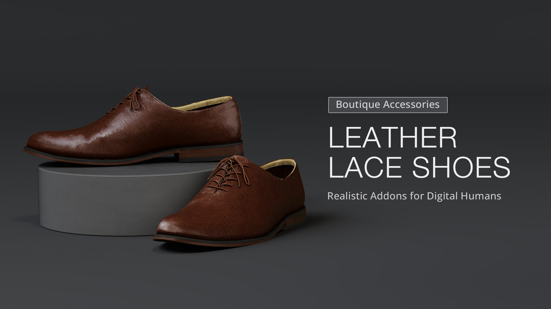 Leather Lace Shoes - Character Creator/Outfit - Reallusion Content Store