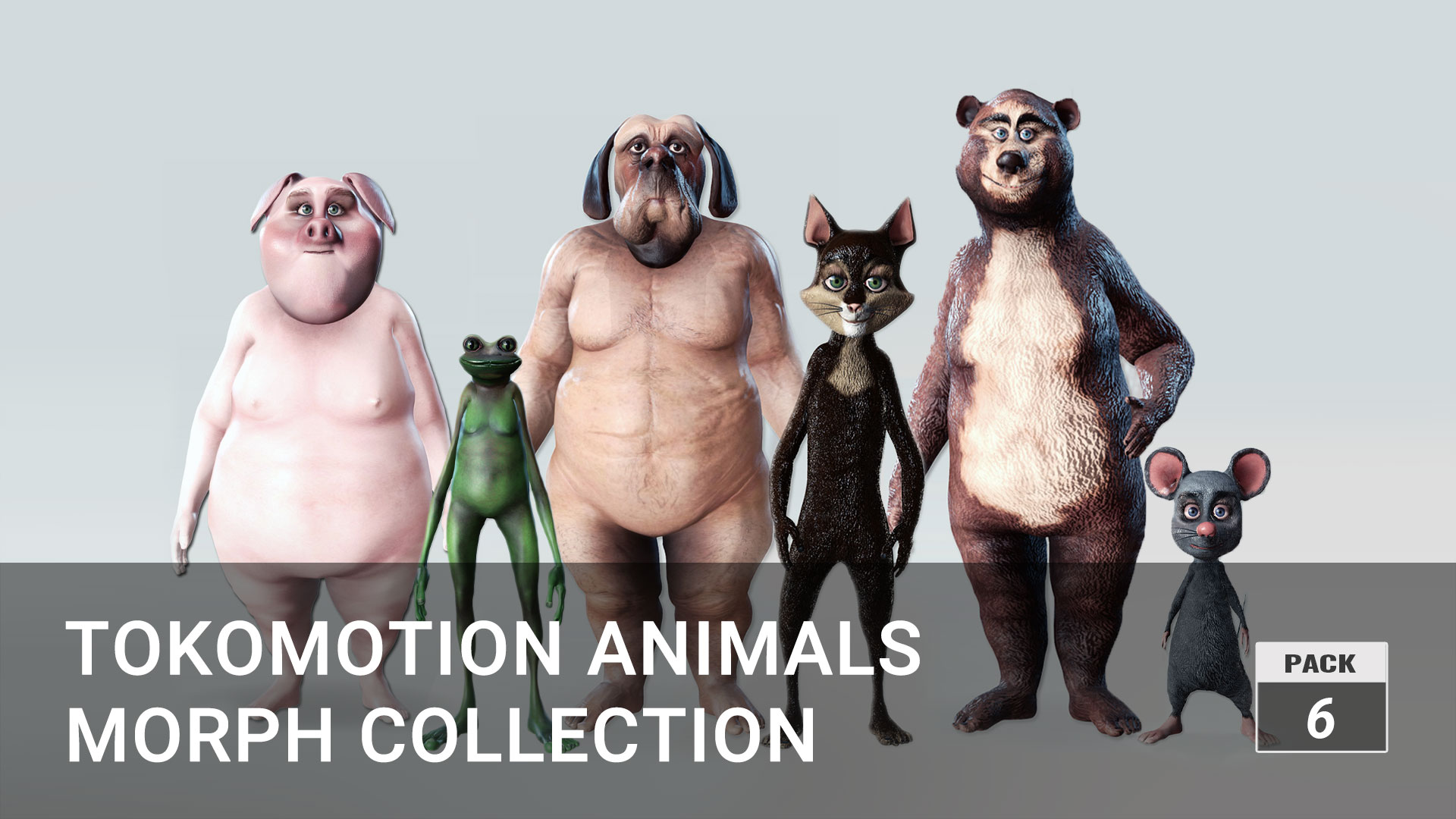 ToKoMotion Animals Morph Collection - Character Creator/Combo (Multiple-PID) - Reallusion ...