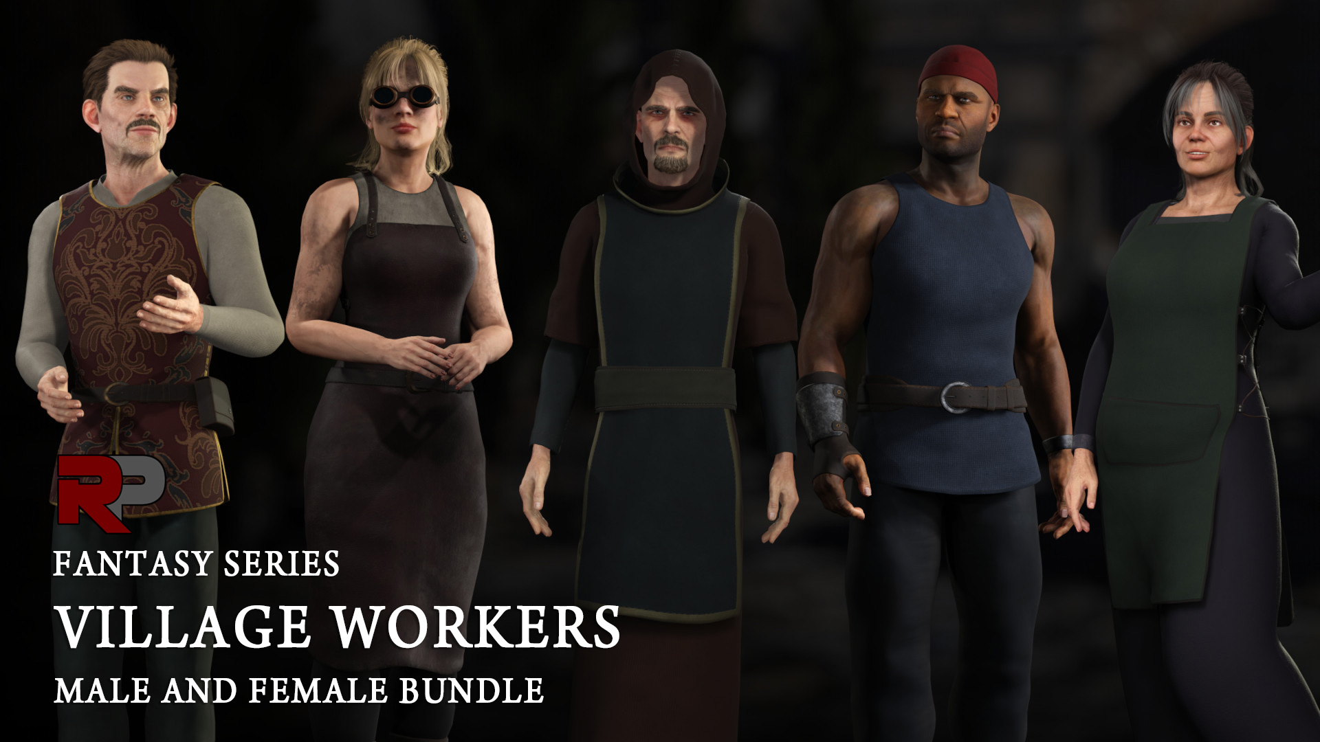 Fantasy - Village Workers Bundle - Character Creator/Combo (Multiple ...