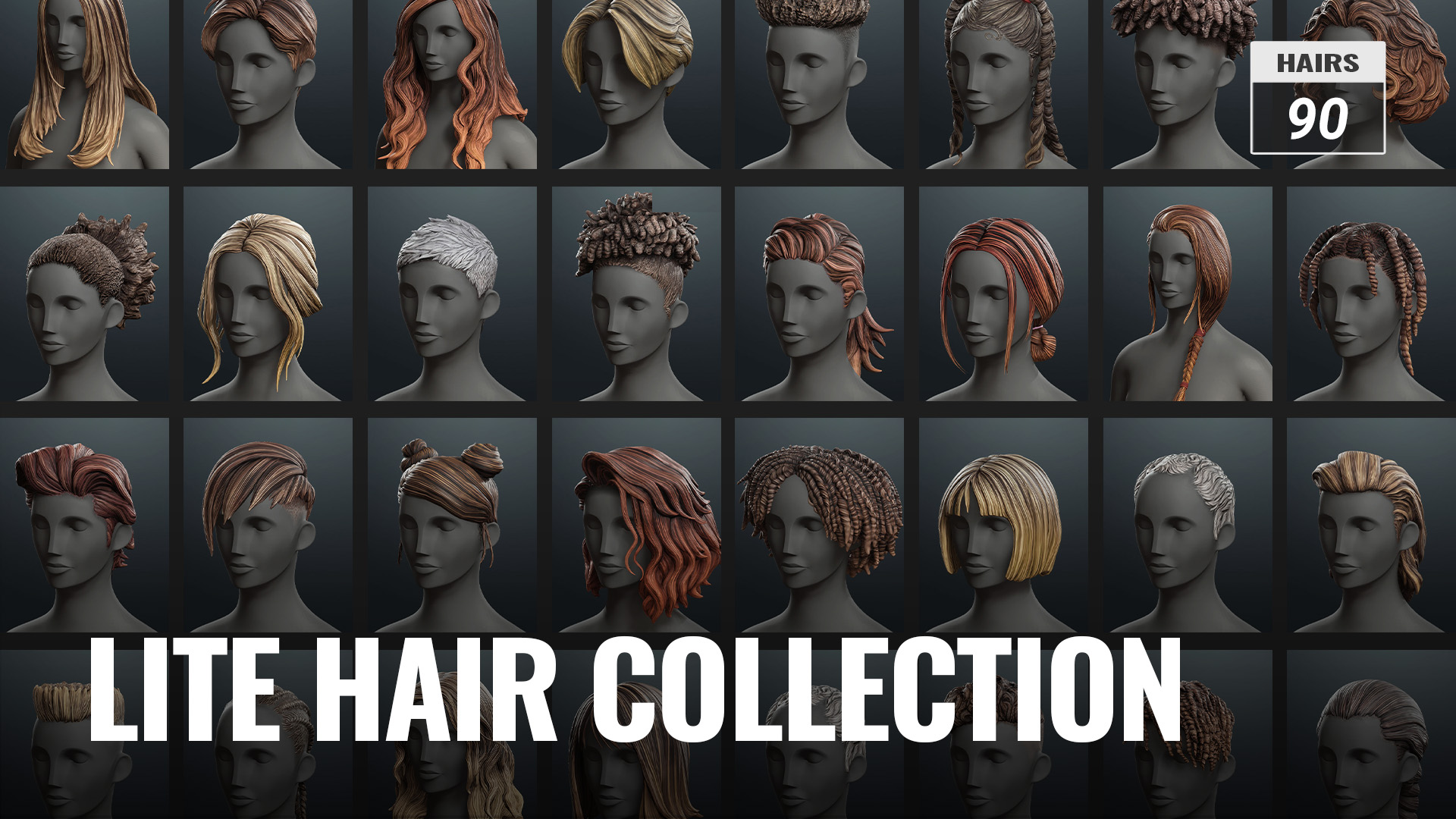 Lite Hair Collection - Character Creator/Combo (Multiple-PID ...