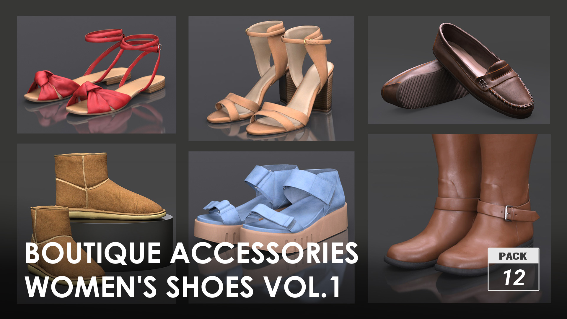 Boutique Accessories - Women's Shoes Vol.1 - Character Creator/Combo ...