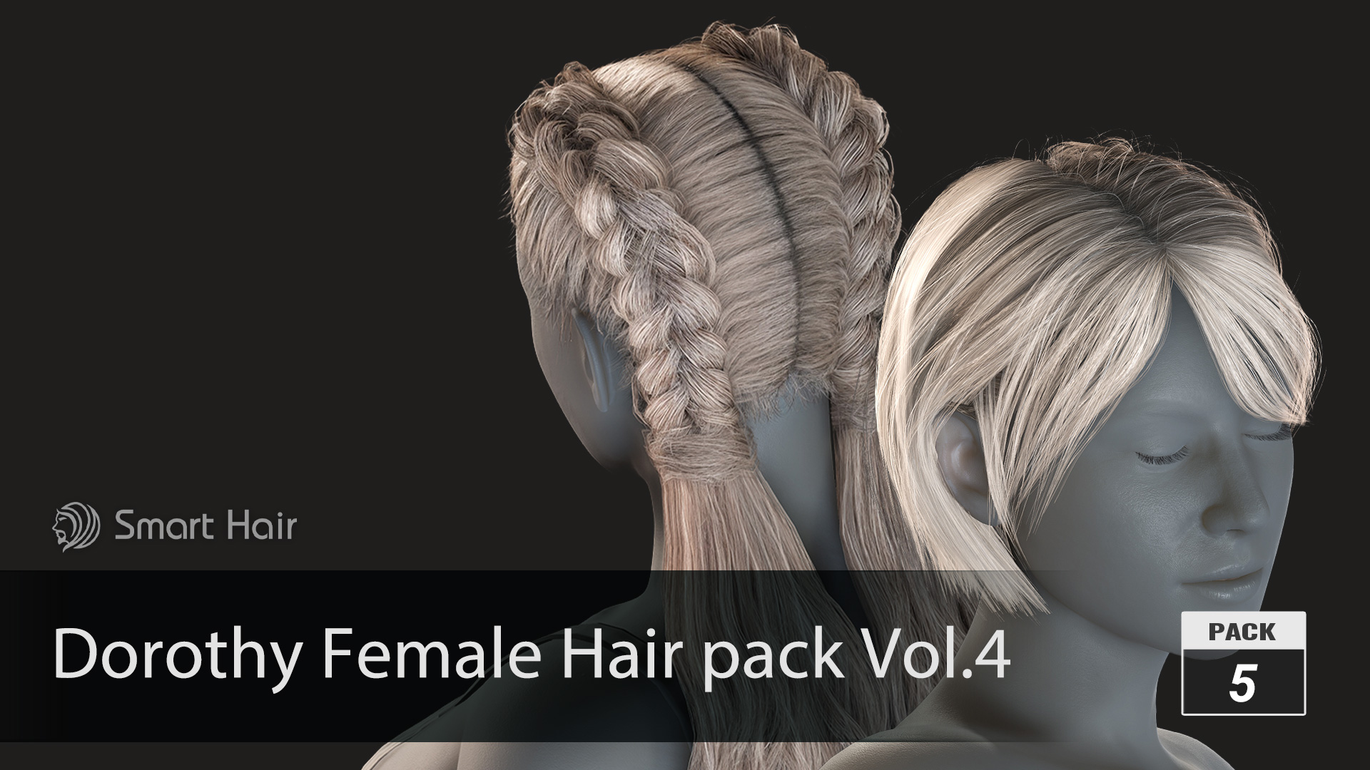 Dorothy Female Hair pack Vol.4 - Character Creator/Combo (Multiple-PID ...
