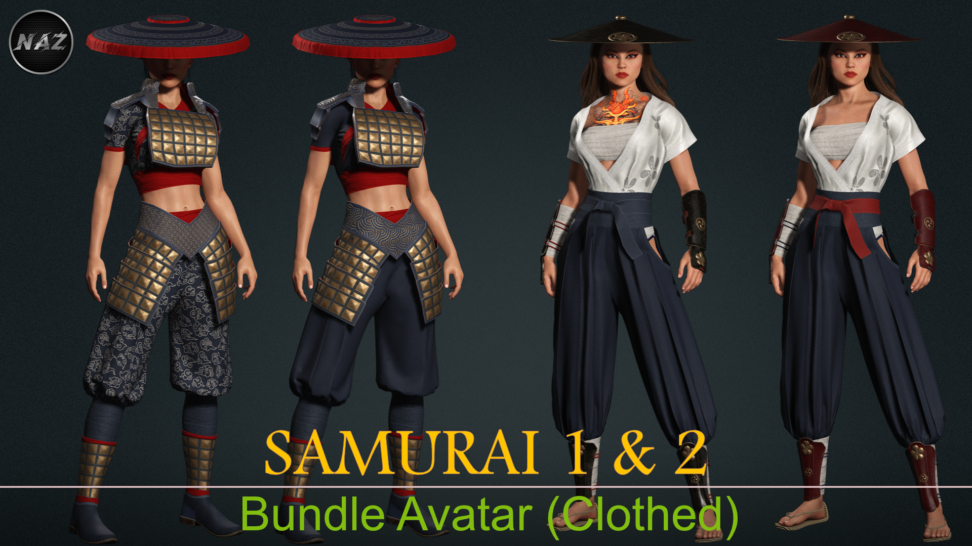 Samurai Bundle - Character Creator/Combo (Multiple-PID) - Reallusion ...