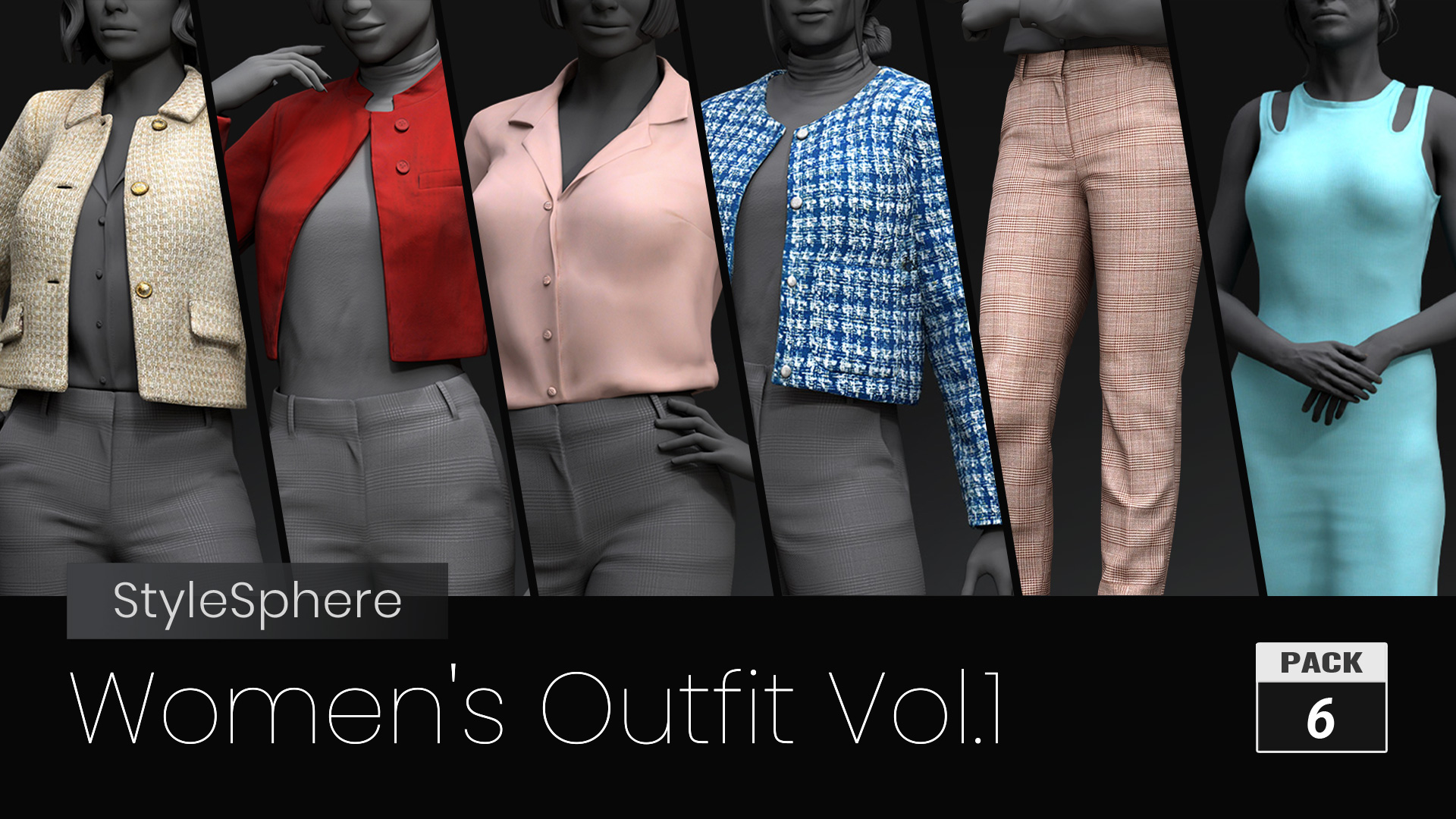 Style Sphere - Women's Outfit Vol.1 - Character Creator/Combo (Multiple ...