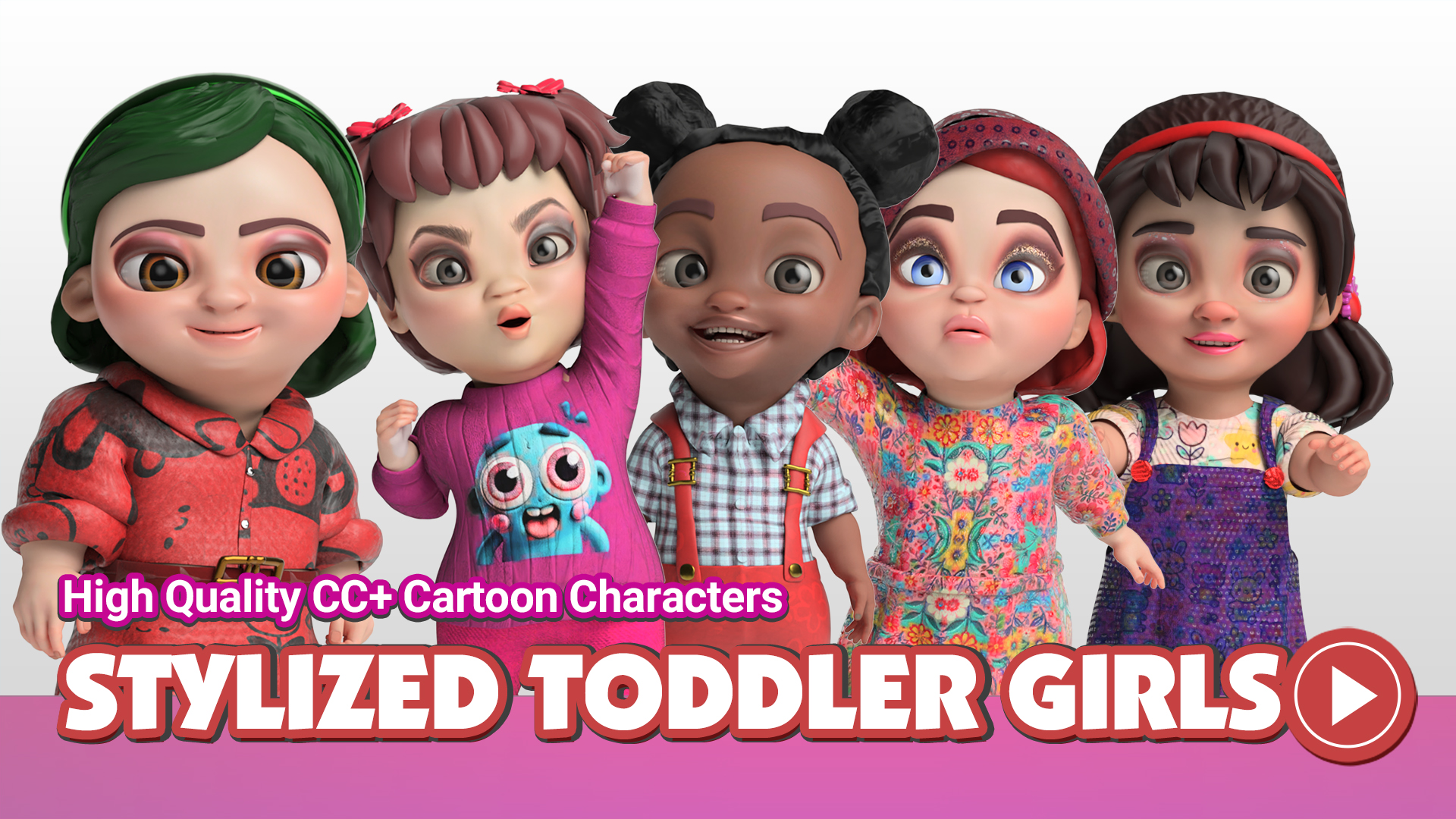 Stylized Toddler Toon Girls - Character Creator/Combo (Multiple-PID ...