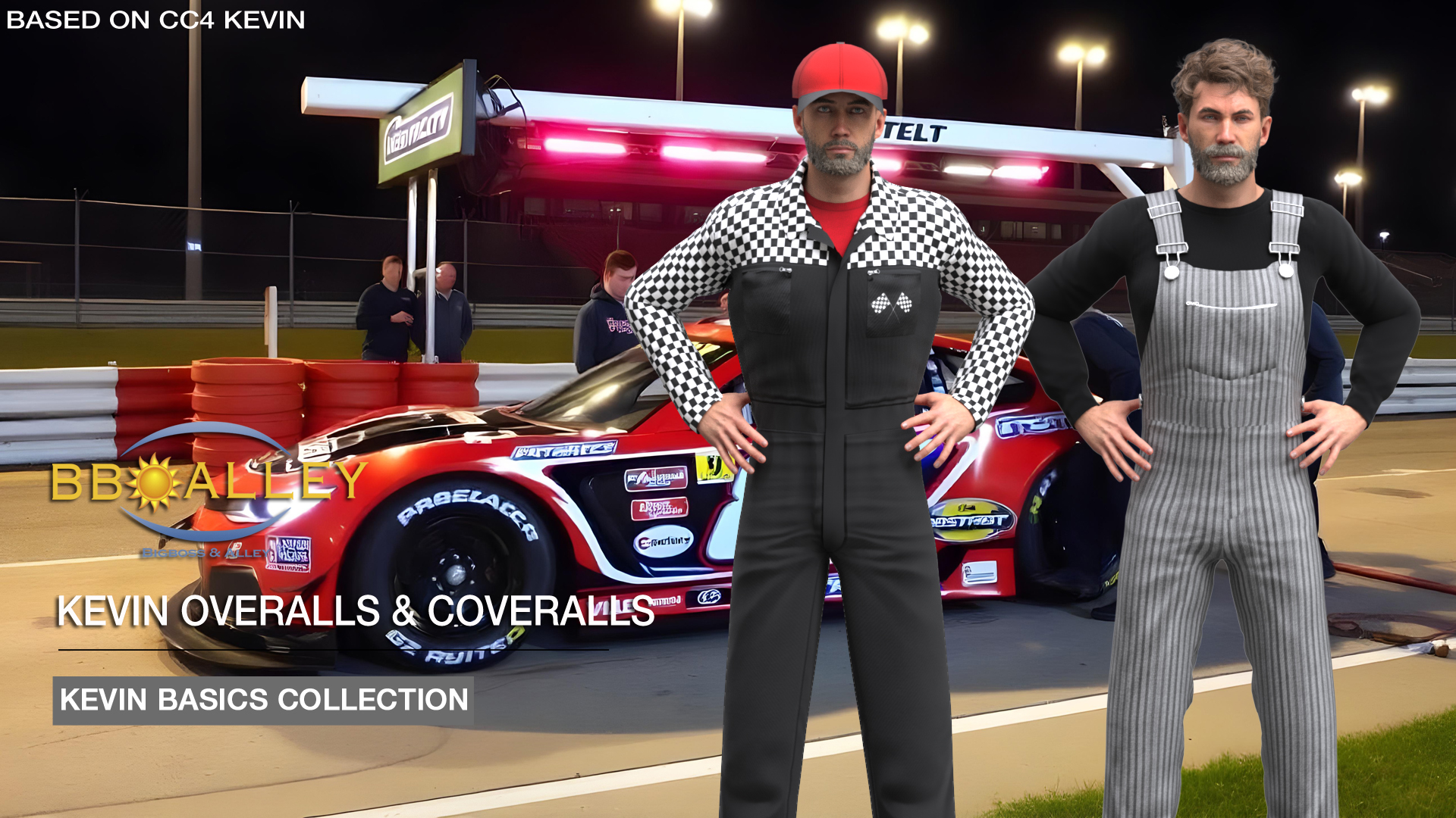 Kevin Overalls & Coveralls Combo - Character Creator/Combo (Multiple ...