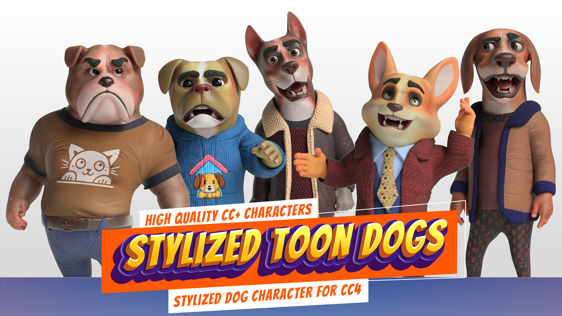 Stylized Toon Dogs Vol.1 - Character Creator/Combo (Multiple-PID ...