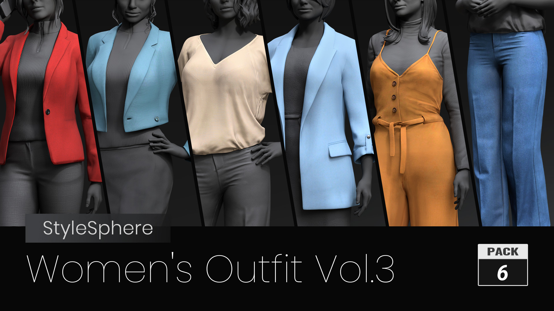 Style Sphere - Women's Outfit Vol.3 - Character Creator/Combo (Multiple ...