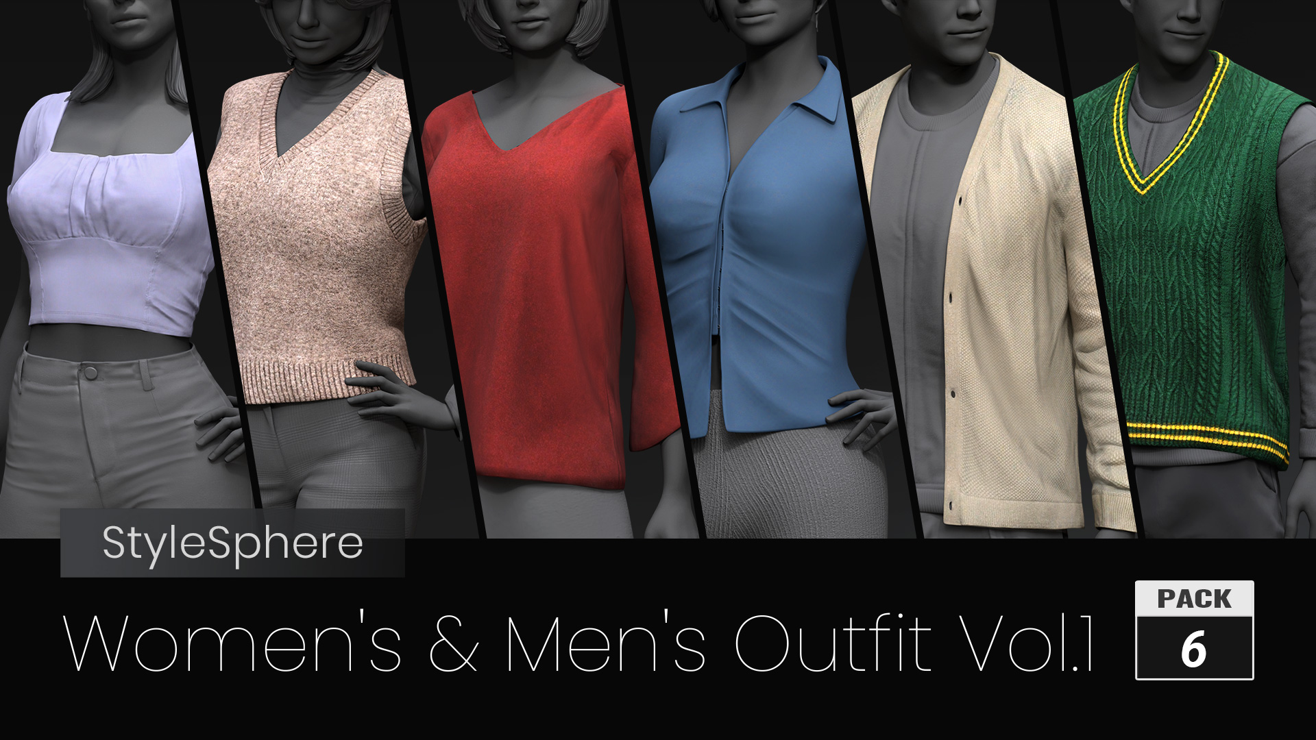 Style Sphere - Women's & Men's Outfit Vol.1 - Character Creator/Combo ...