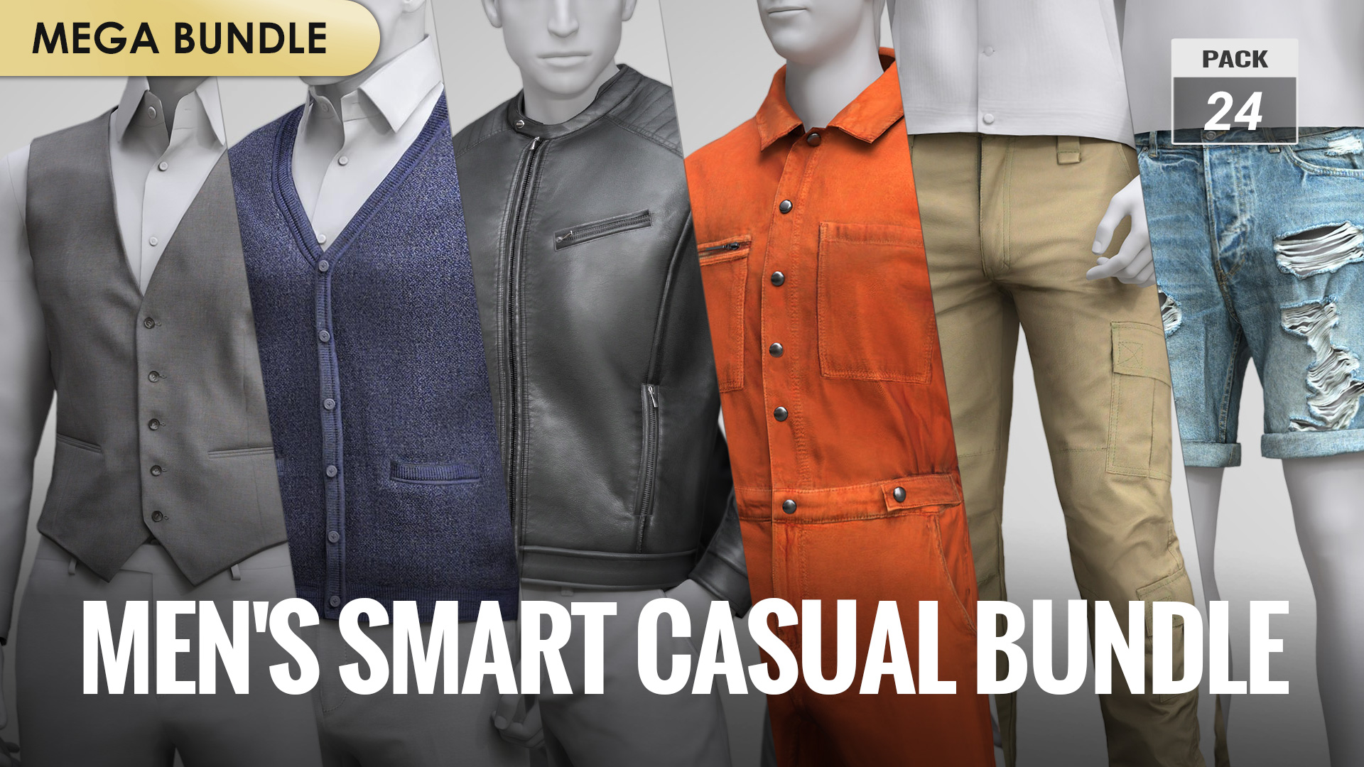 Men's Smart Casual Mega Bundle - Character Creator/Combo (Multiple-PID ...