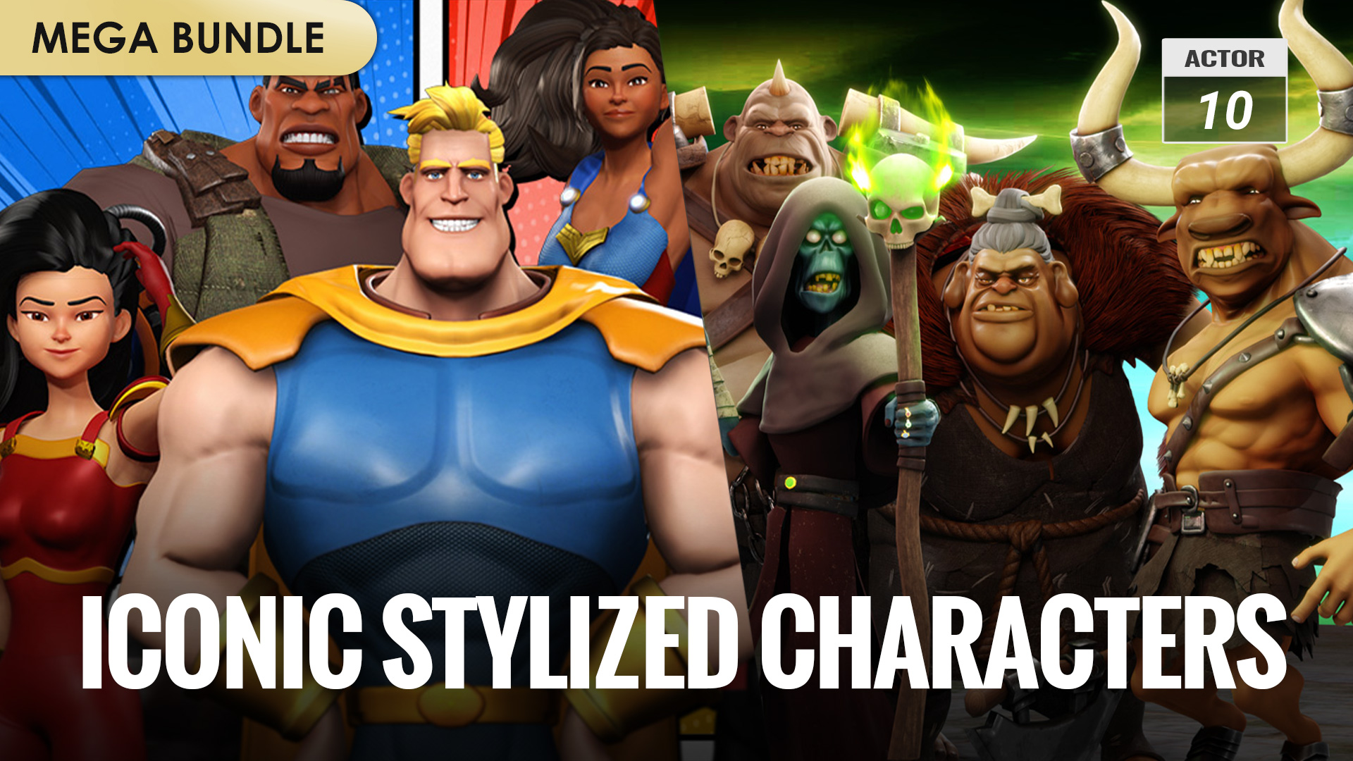 Iconic Stylized Character Mega Bundle - Character Creator/Combo ...