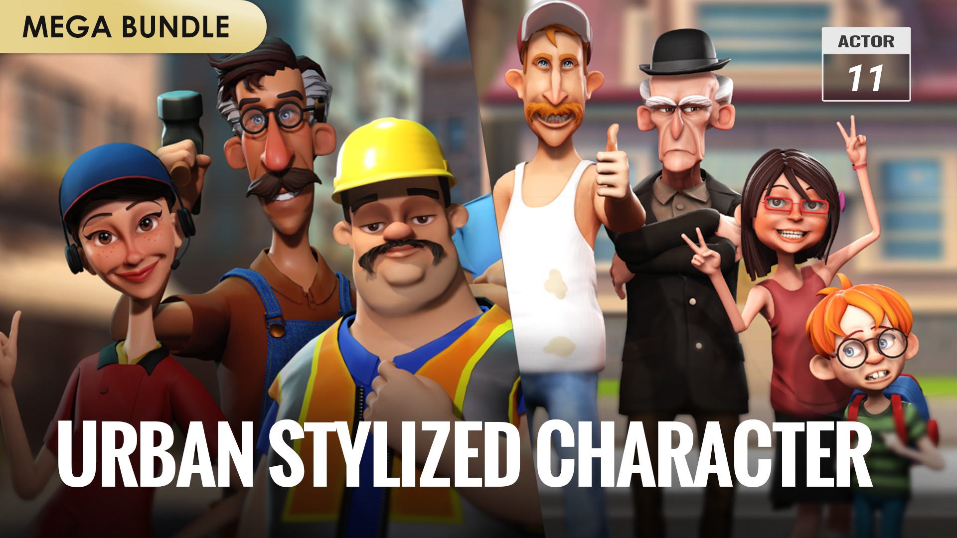 Urban Stylized Character Mega Bundle - Character Creator/Combo ...