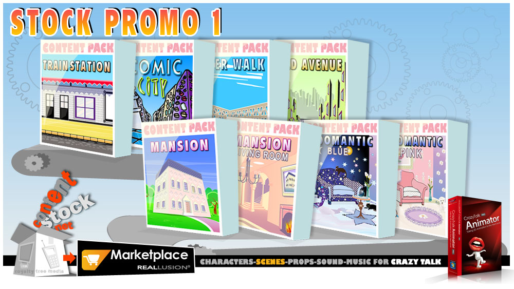 Stock Promo - 8 Scenes - Cartoon Animator/Scene - Reallusion Content Store
