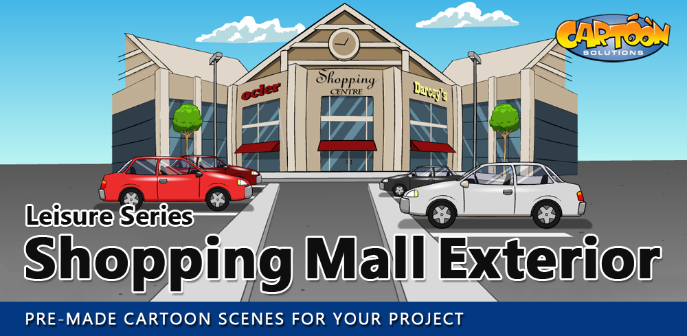 Shopping Mall Ext - Cartoon Animator/Scene - Reallusion Content Store