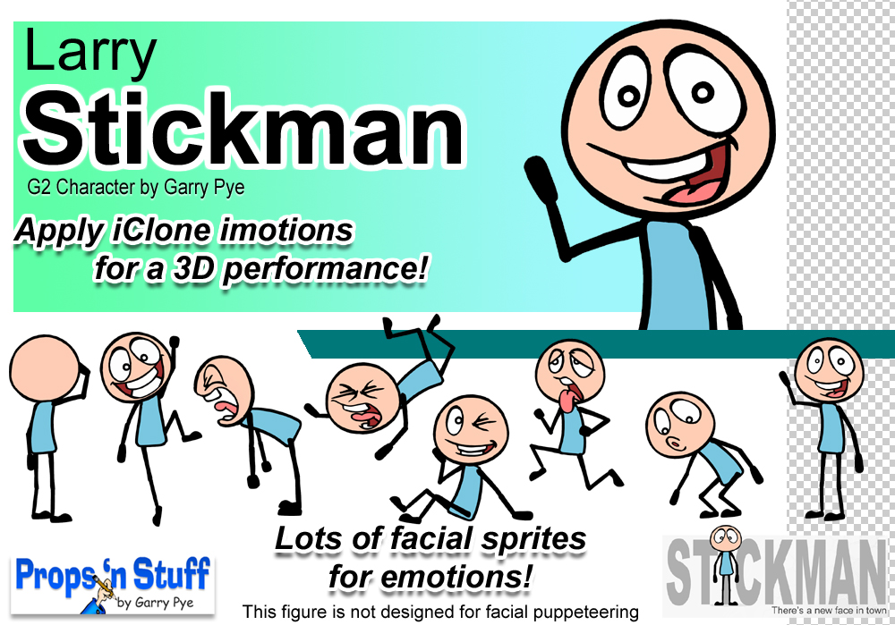Larry Stickman - Cartoon Animator/Actor - Reallusion Content Store
