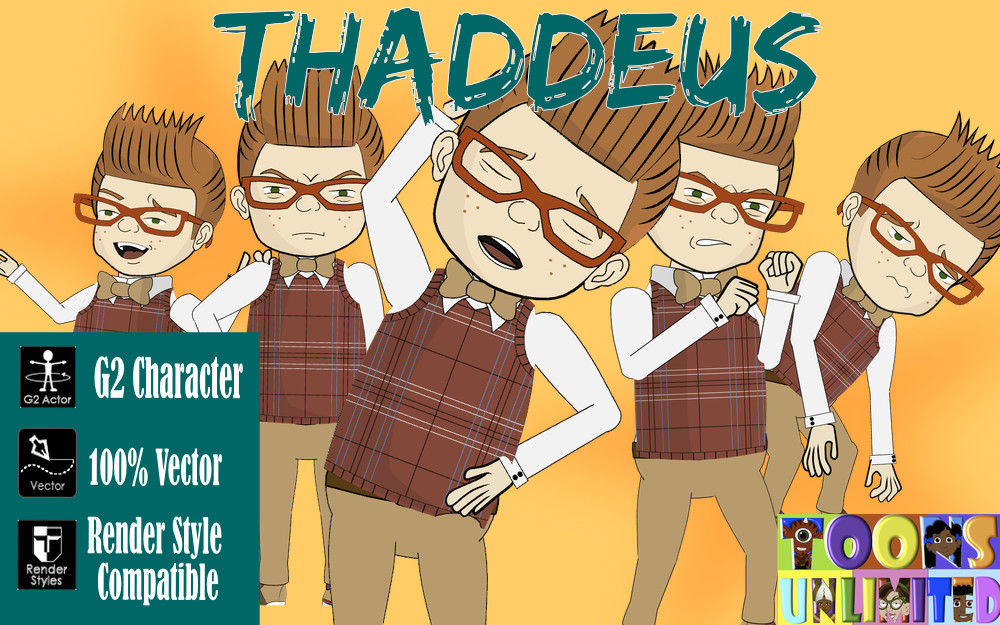Thaddeus Character Pack - Cartoon Animator/Actor - Reallusion Content Store