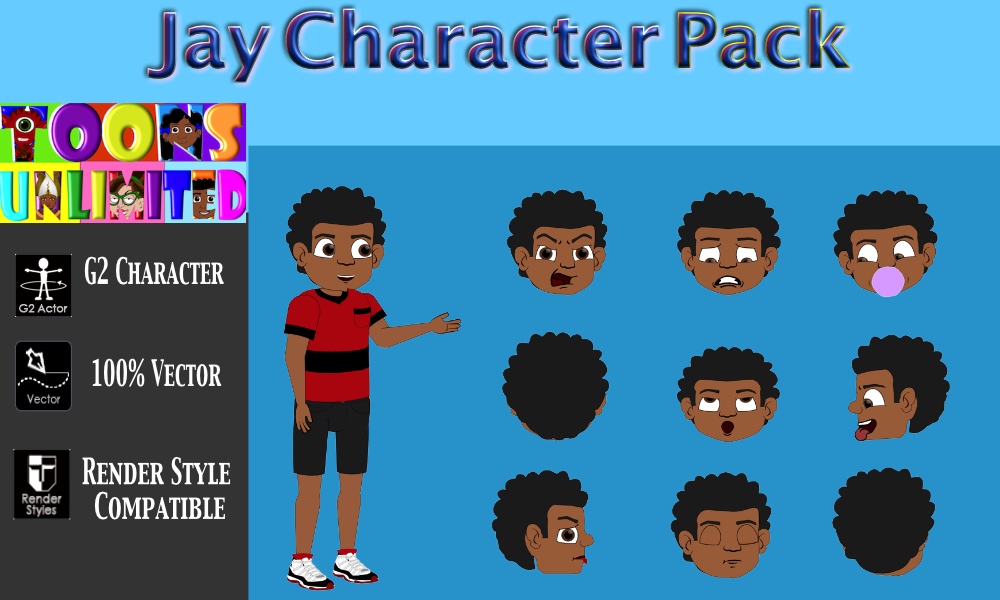 Jay Character Pack - Cartoon Animator/Actor - Reallusion Content Store