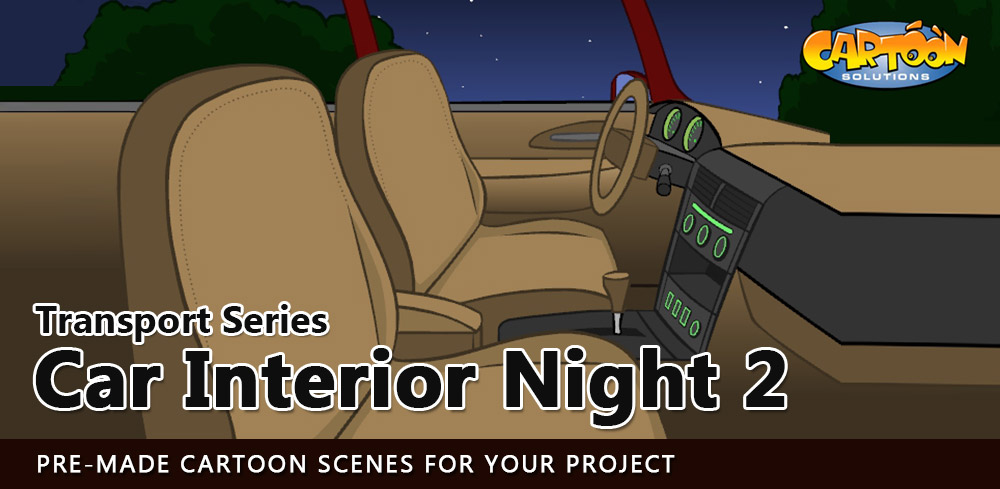 Car Interior Night 2 - Cartoon Animator/Scene - Reallusion Content Store