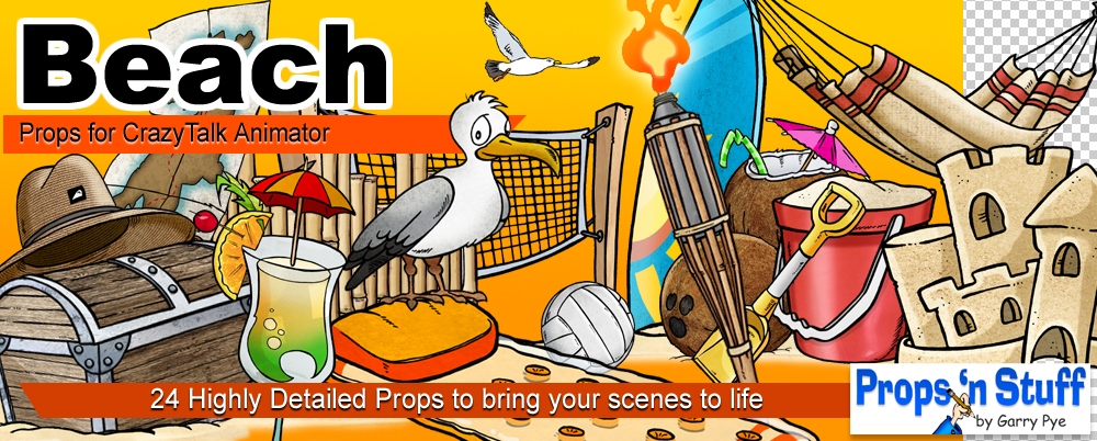 Beach Content Pack - Cartoon Animator/Scene - Reallusion Content Store