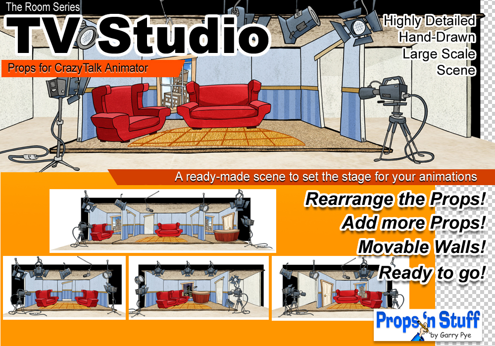TV Studio - Cartoon Animator/Scene - Reallusion Content Store