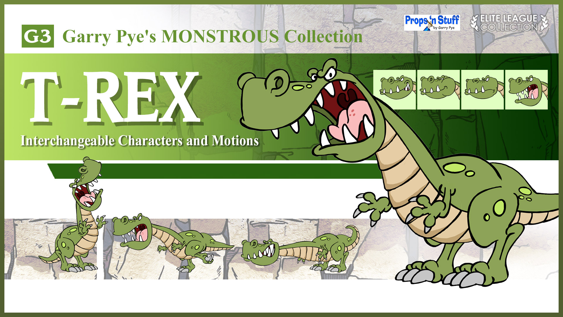 G3 Animated Trex - Cartoon Animator/Actor - Reallusion Content Store