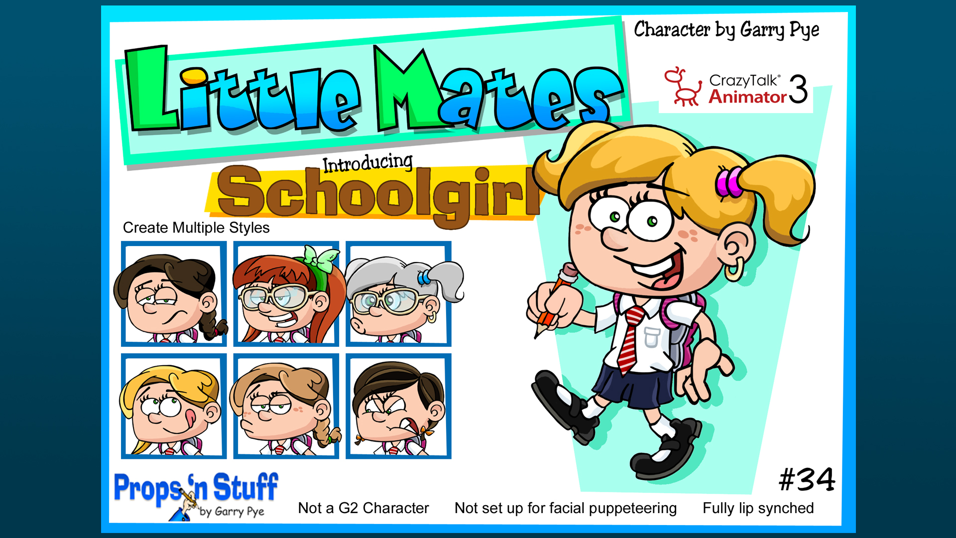 Little Mates #34 - Schoolgirl - Cartoon Animator/Actor - Reallusion ...