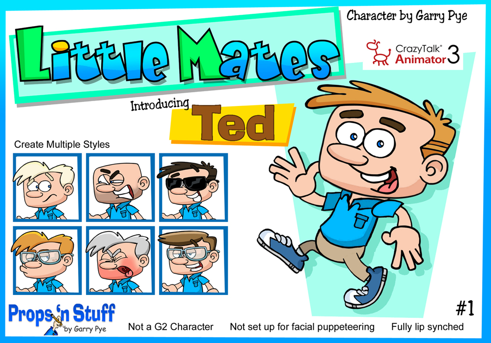 Little Mates #1 - Ted - Cartoon Animator/Actor - Reallusion Content Store