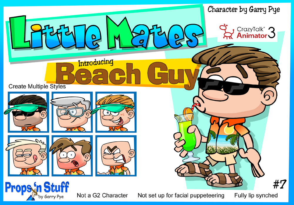 Little Mates #7 - Beach Guy - Cartoon Animator/Actor - Reallusion ...