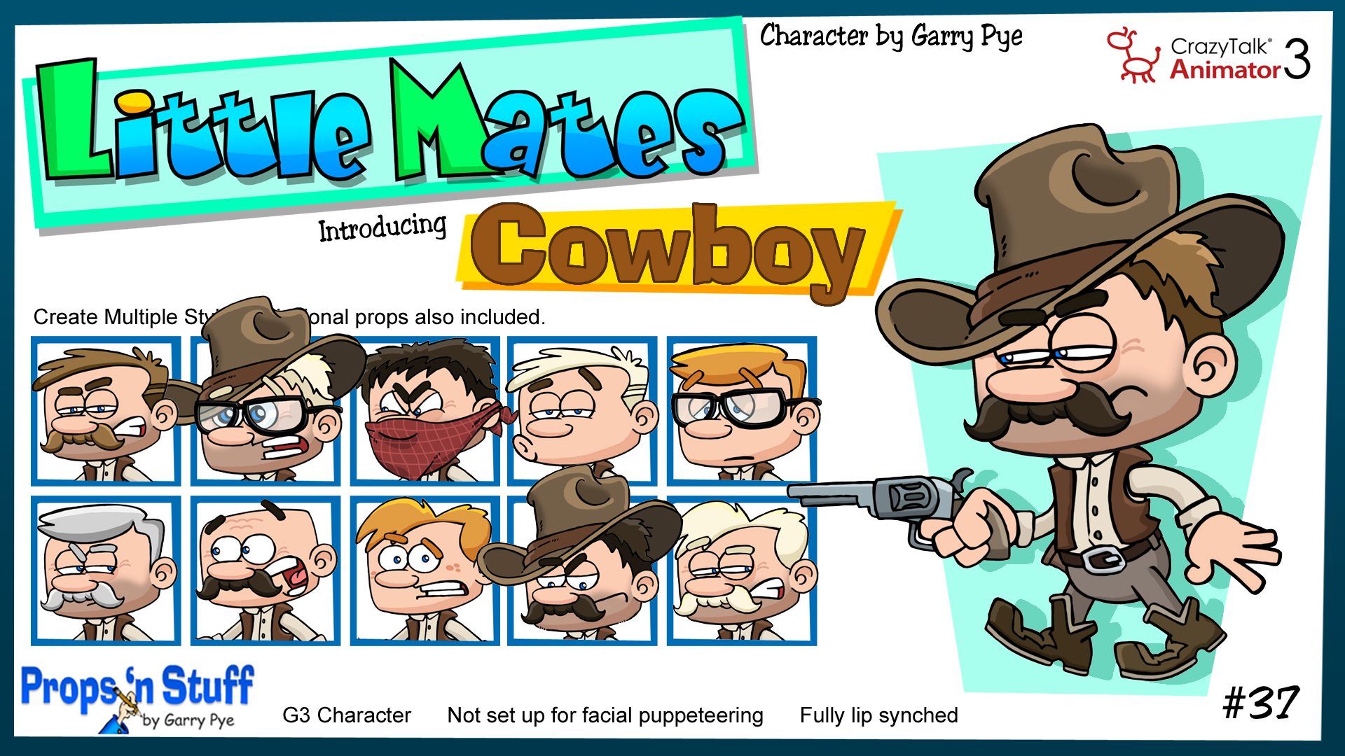 Little Mates #37 - Cowboy - Cartoon Animator/Actor - Reallusion Content ...