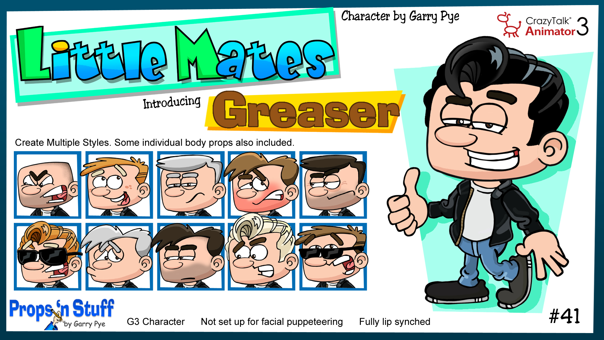 Little Mate #41 Greaser - Cartoon Animator/Actor - Reallusion Content Store