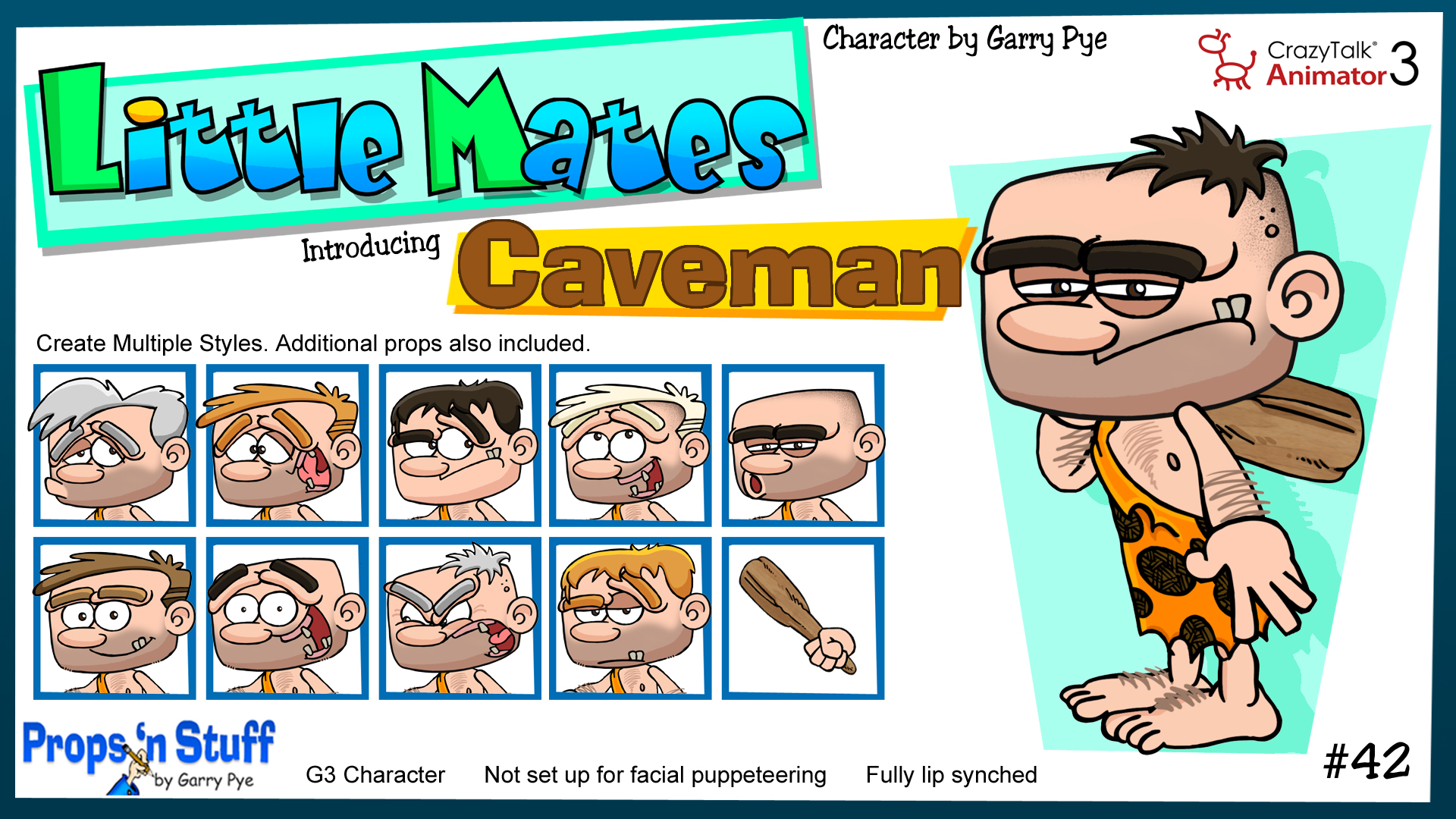 Little Mate #42 - Caveman - Cartoon Animator/Actor - Reallusion Content ...