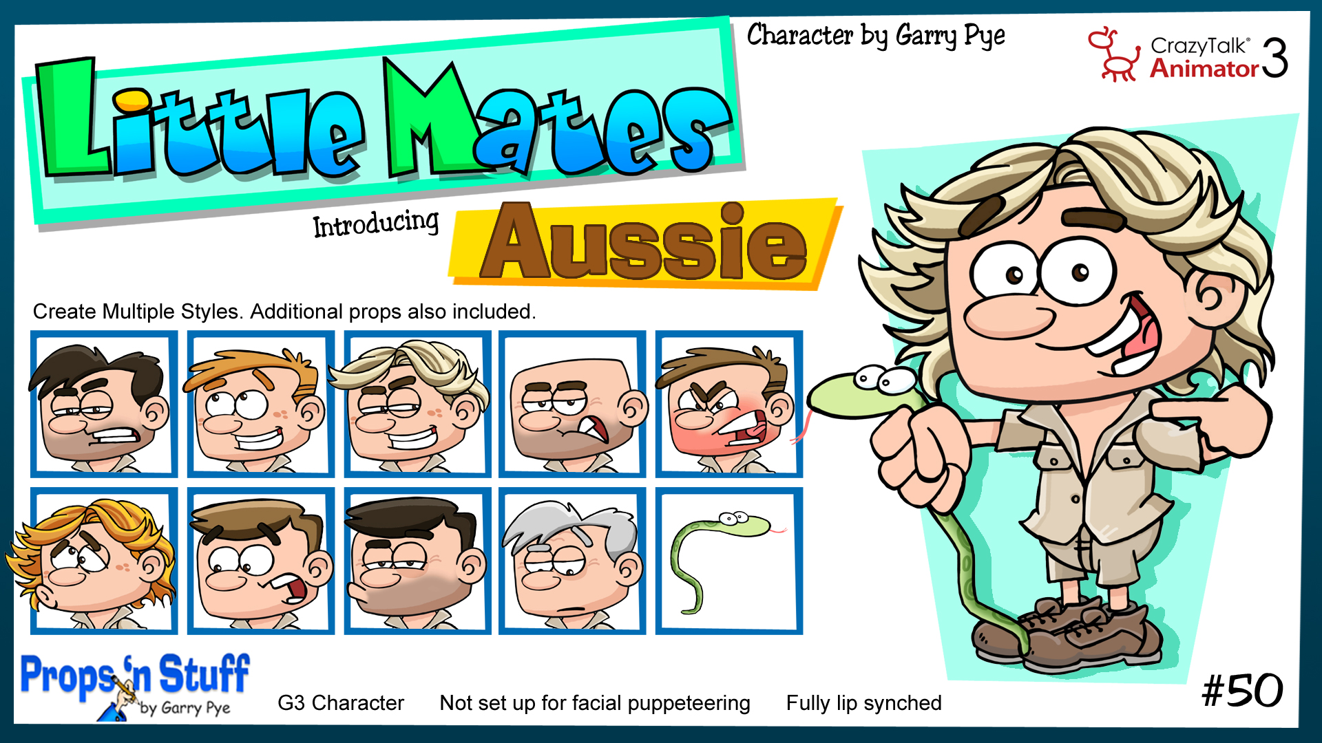 Little Mates #50 - Aussie - Cartoon Animator/Actor - Reallusion Content ...