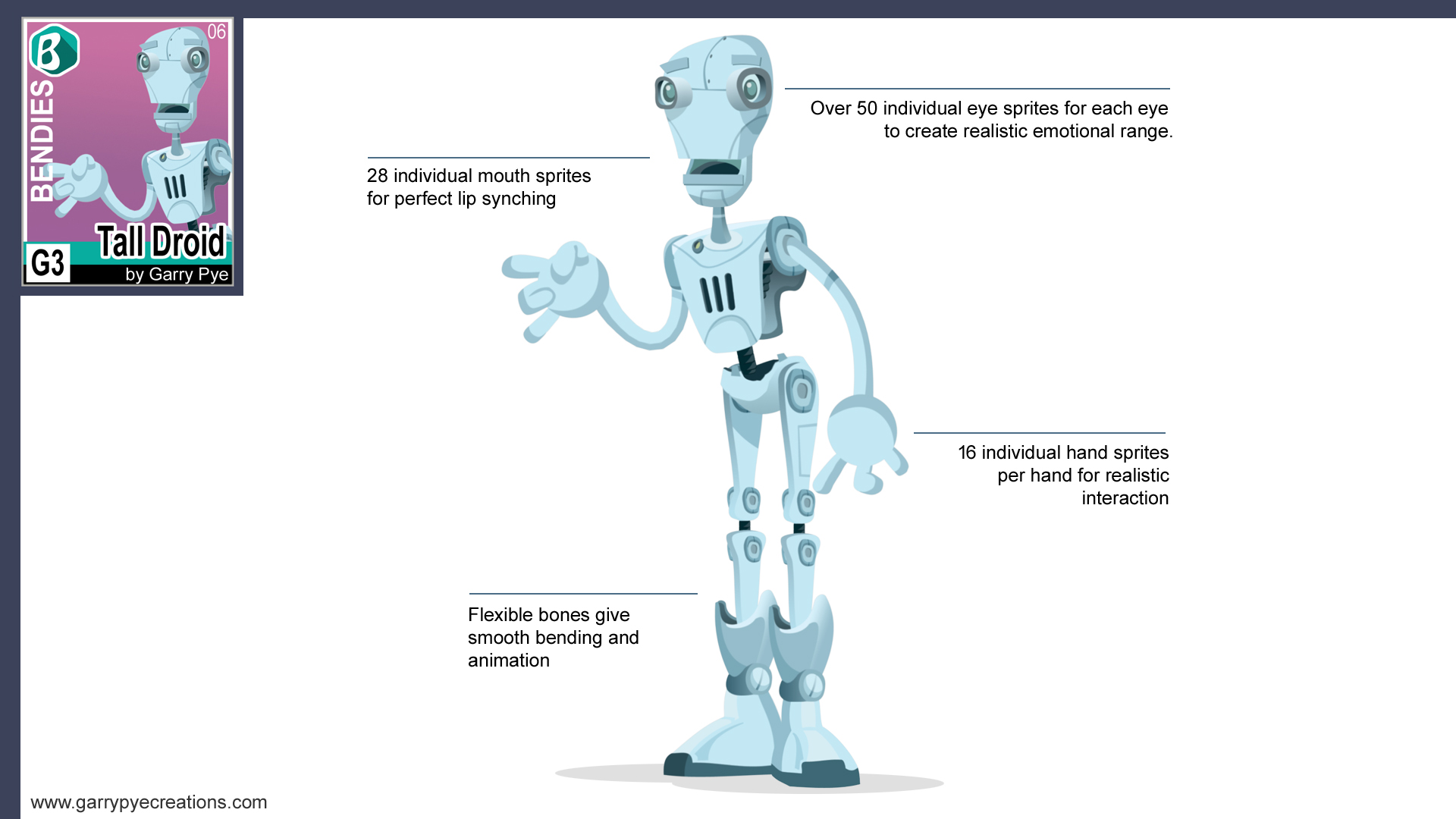 06 Bendies Tall Droid - Cartoon Animator/Actor - Reallusion Content Store