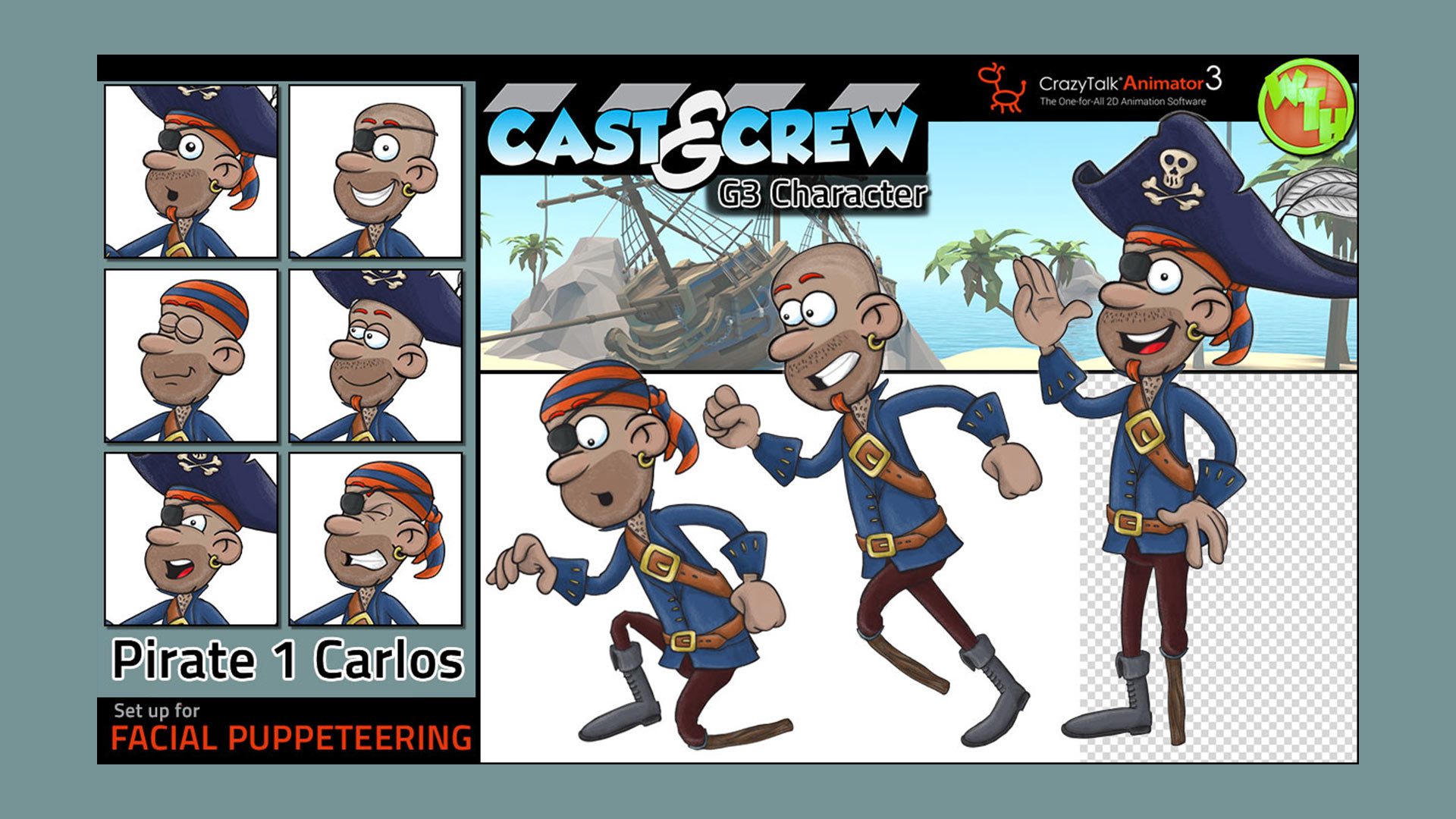 Cast&Crew – Pirate 1 Carlos - Cartoon Animator/Actor - Reallusion ...
