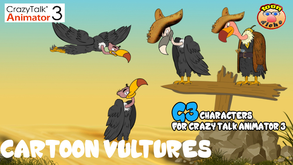 Cartoon Vultures - Cartoon Animator/Actor - Reallusion Content Store
