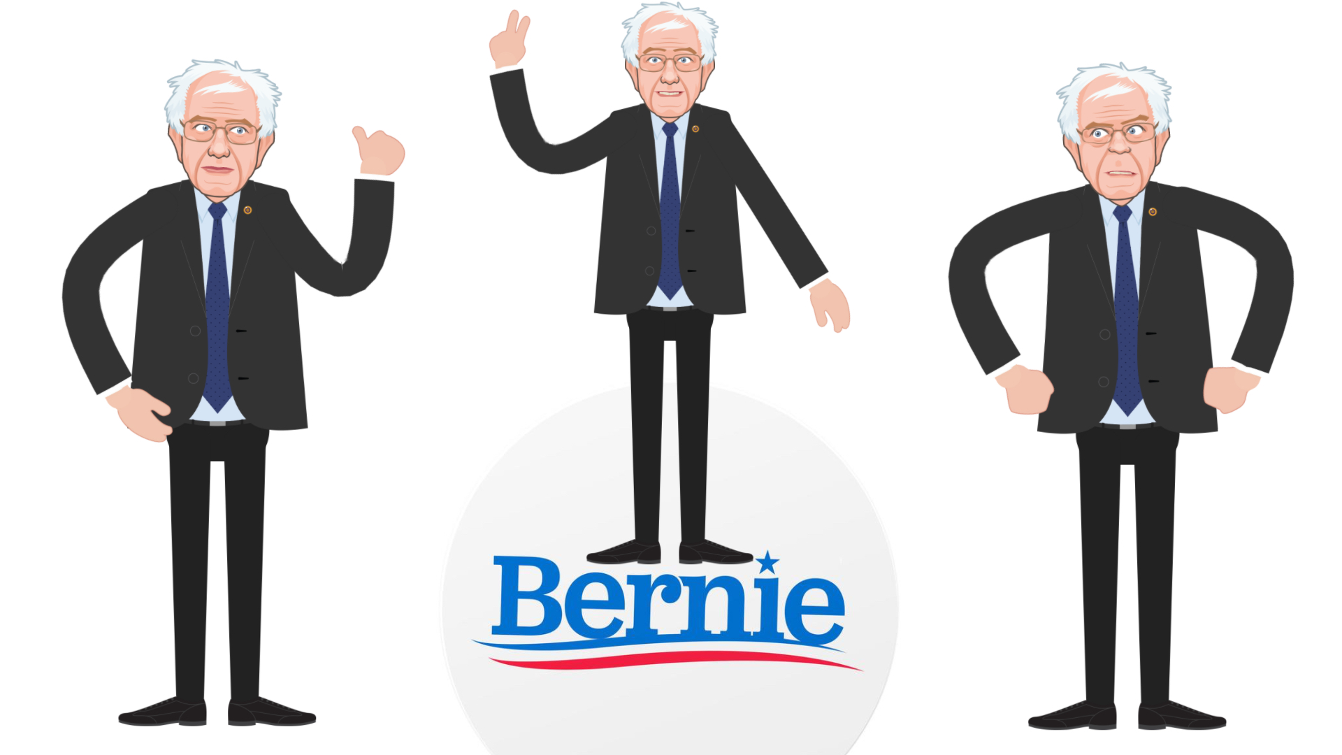 Bernie Sanders (Front & Side) - Cartoon Animator/Actor - Reallusion ...