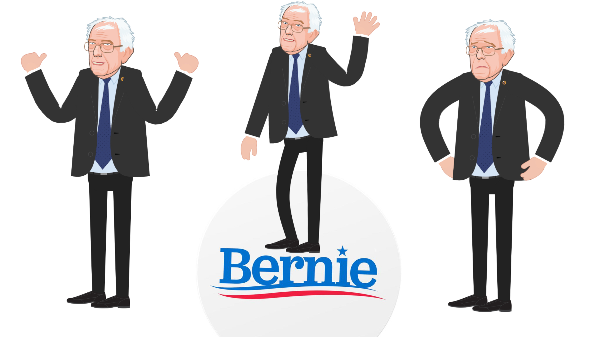 Bernie Sanders (Front & Side) - Cartoon Animator/Actor - Reallusion ...