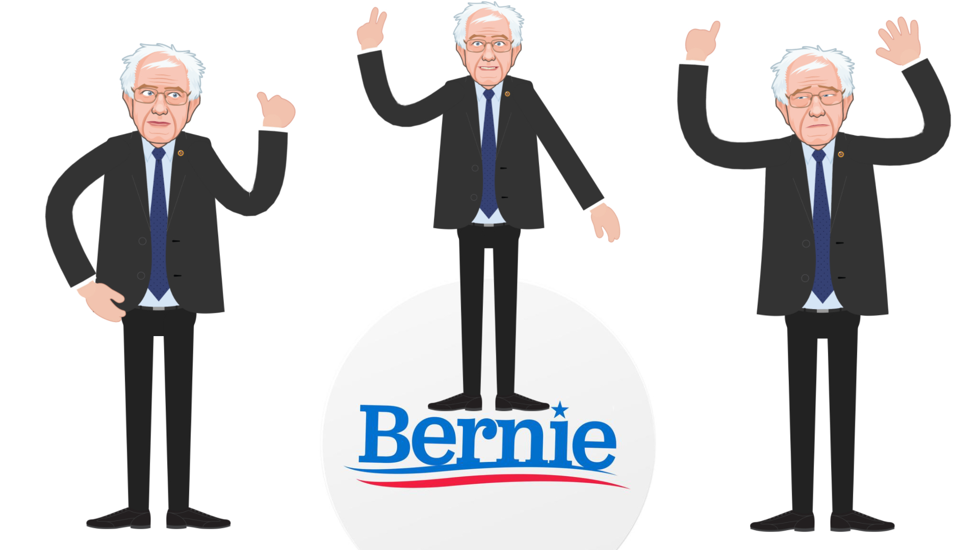Bernie Sanders (Front & Side) - Cartoon Animator/Actor - Reallusion ...