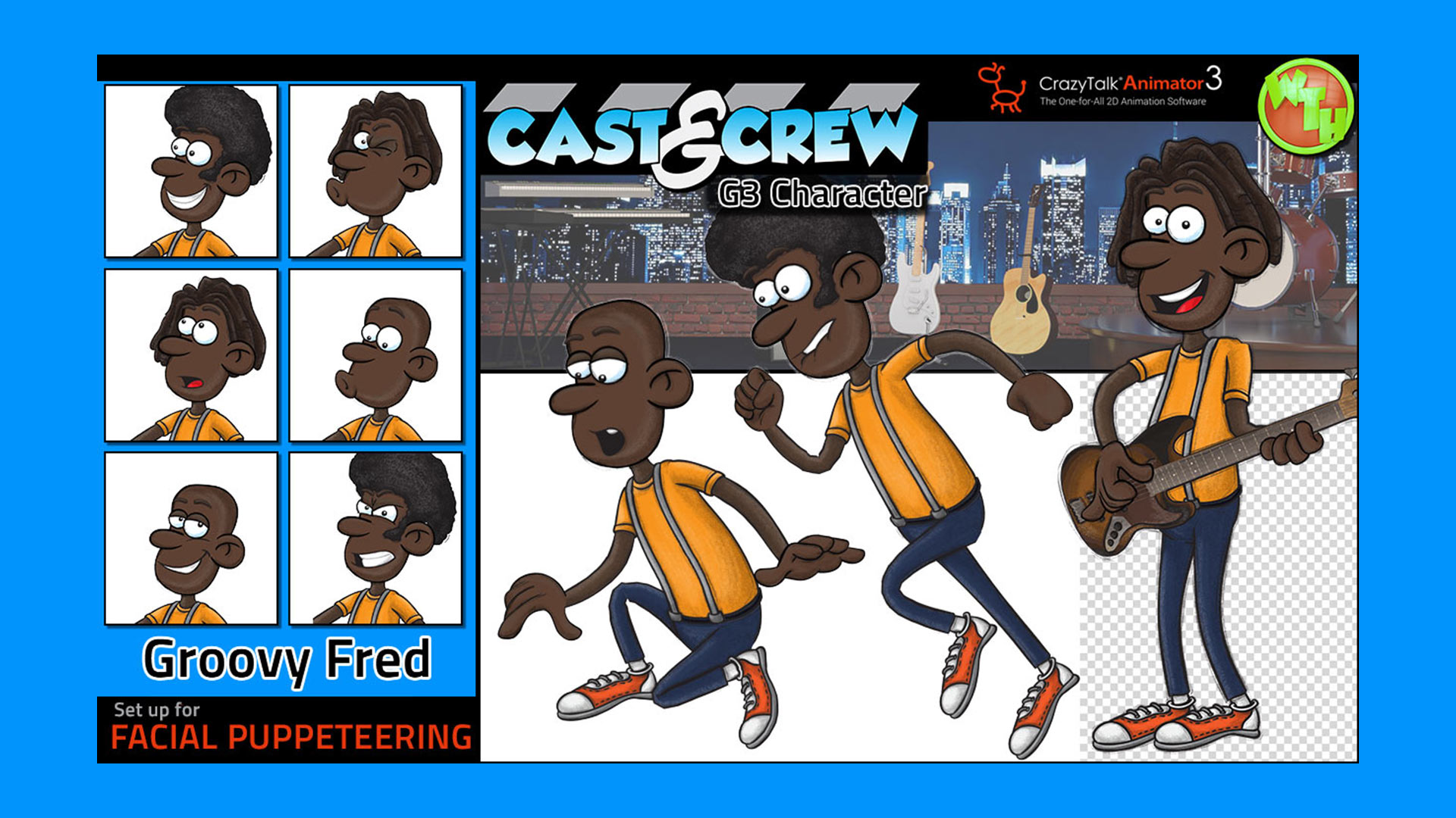 Cast&Crew – Groovy Fred - Cartoon Animator/Actor - Reallusion Content Store