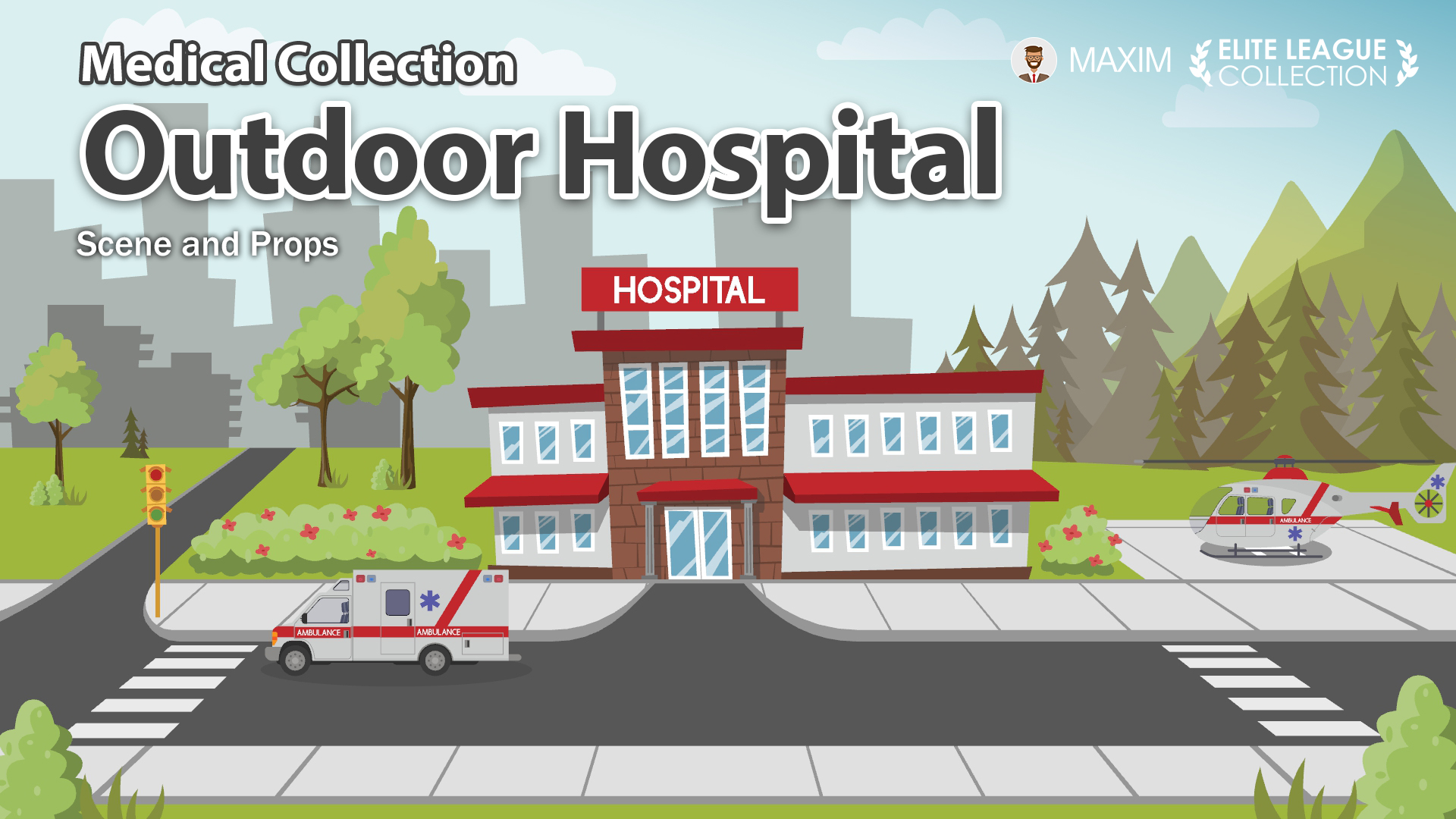 Medical Collection-Hospital Building - Cartoon Animator/Scene ...