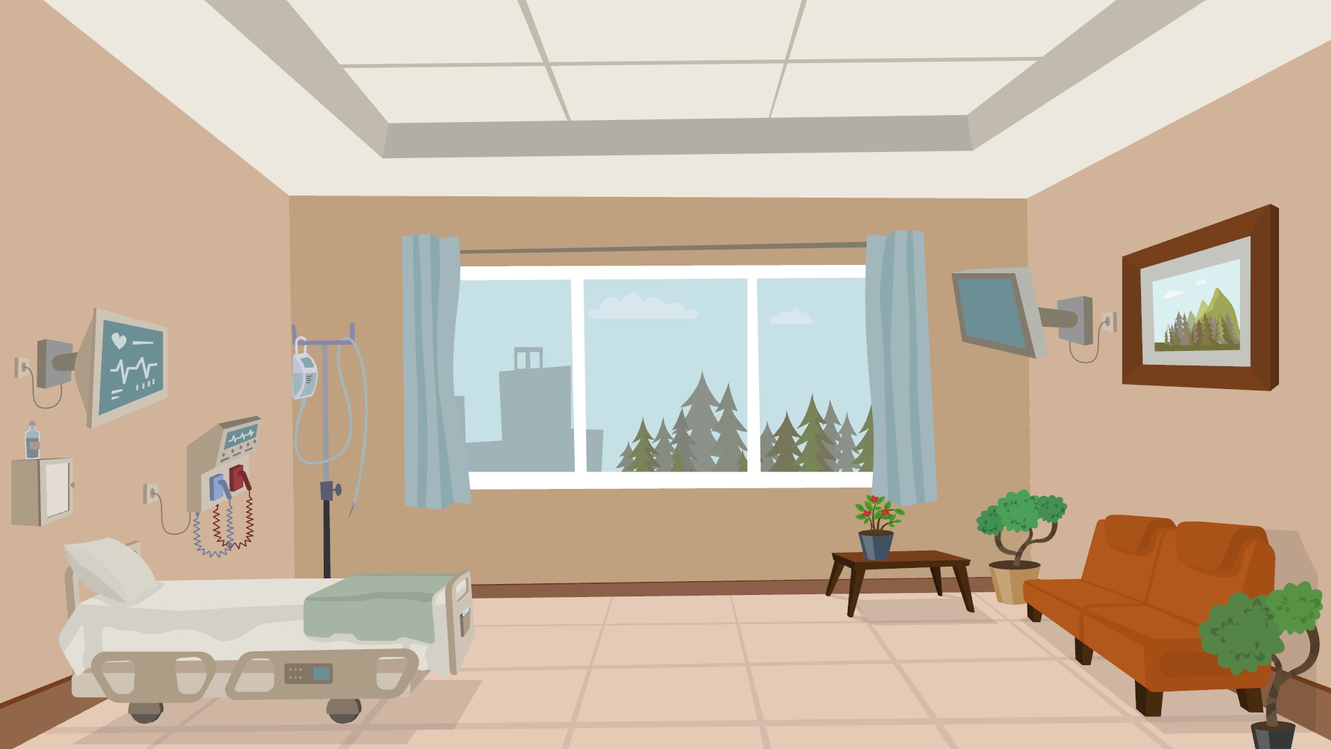 Medical Collection-Hospital Sickroom - Cartoon Animator/Scene ...