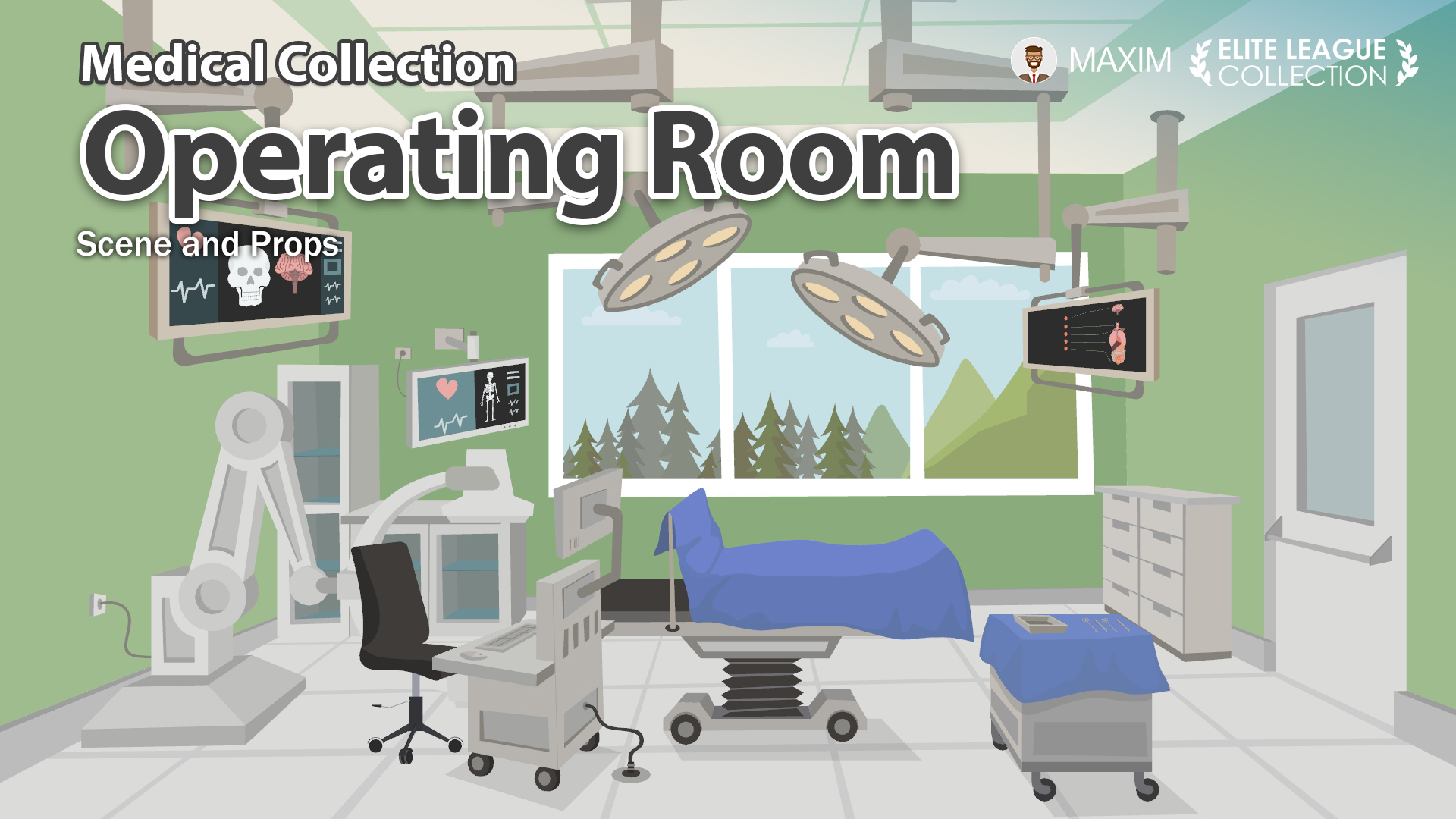 Medical Collection-Hospital Operating Room - Cartoon Animator/Scene ...